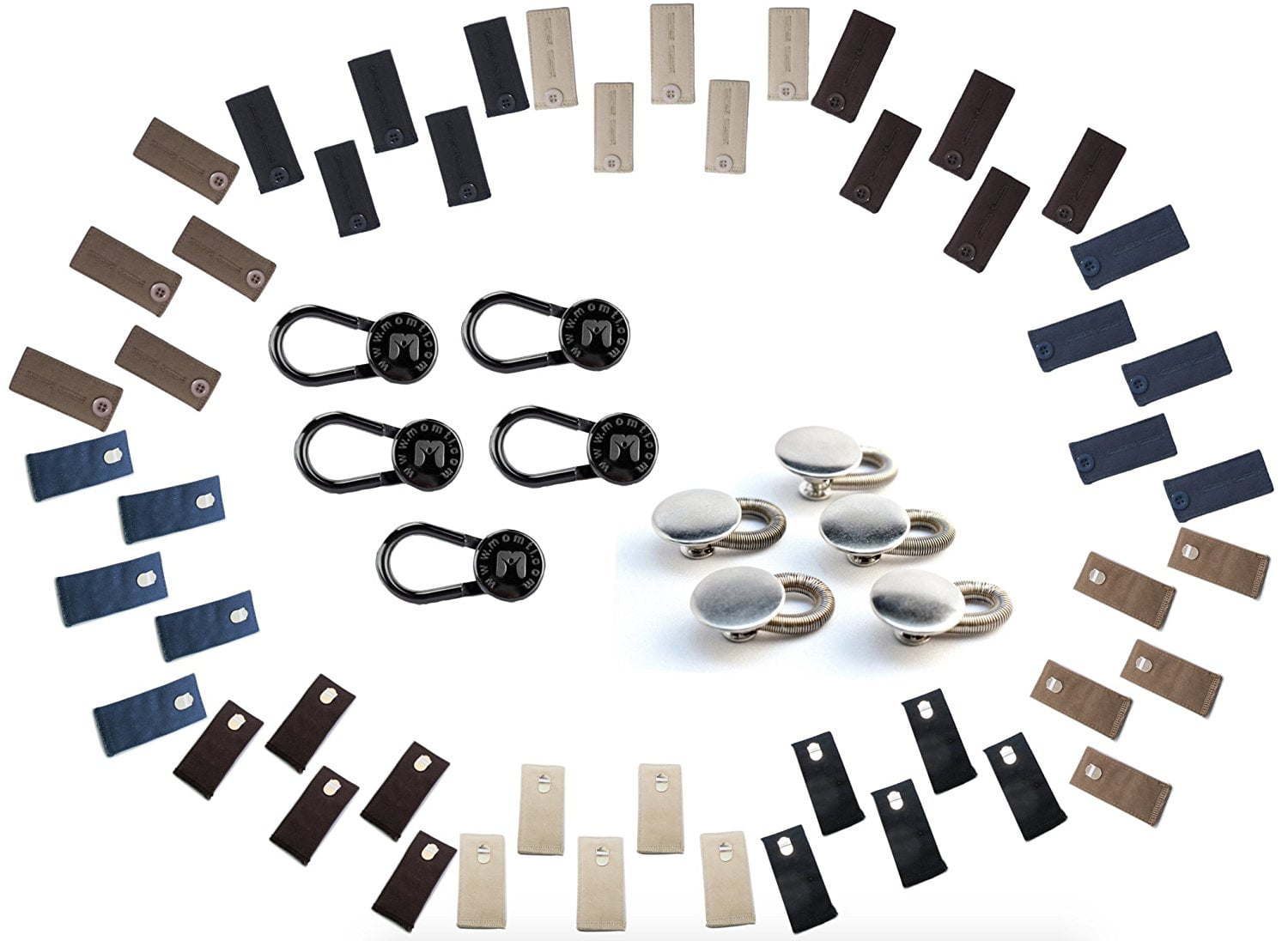 Instant Fit Adjustable Pant Waistline Stretch - 25 Hook & 25 Button ...