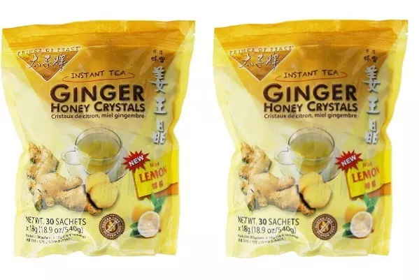 Instant Ginger Honey Crystals Tea Lemon (30*18g Bag)=60 Bag - Walmart.com