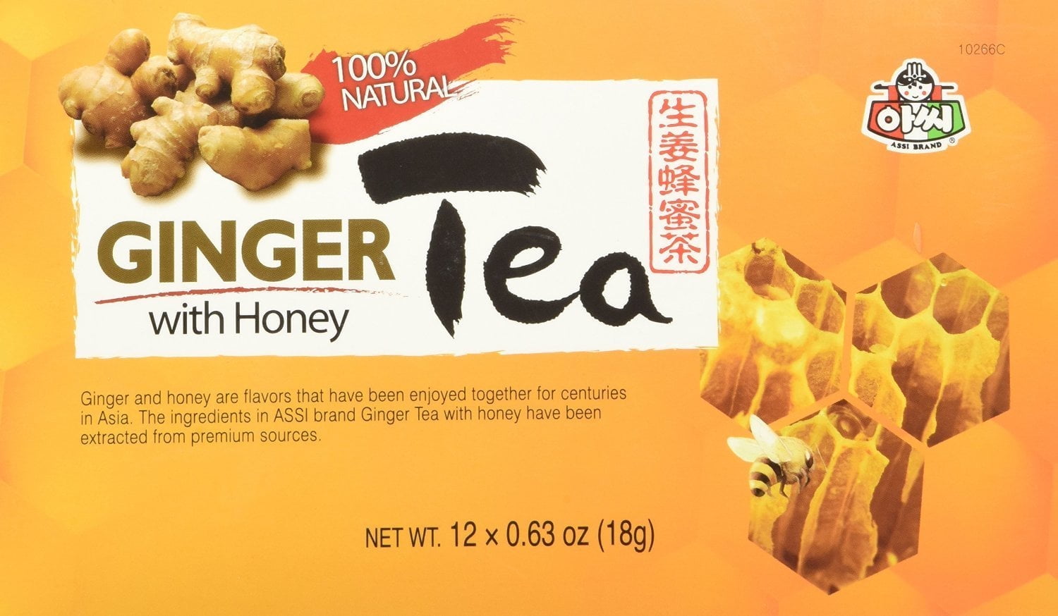 Assi Brand 100% Natural Instant Ginger Tea with Honey, Caffeine Free ...