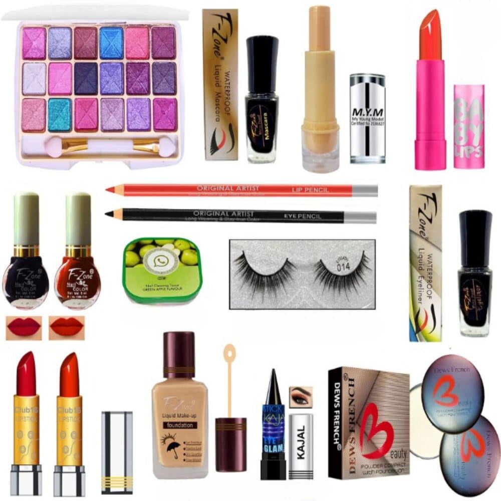 Instant Glow and Professional Makeup Kit of 12 Makeup Items CQ66 Pack ...