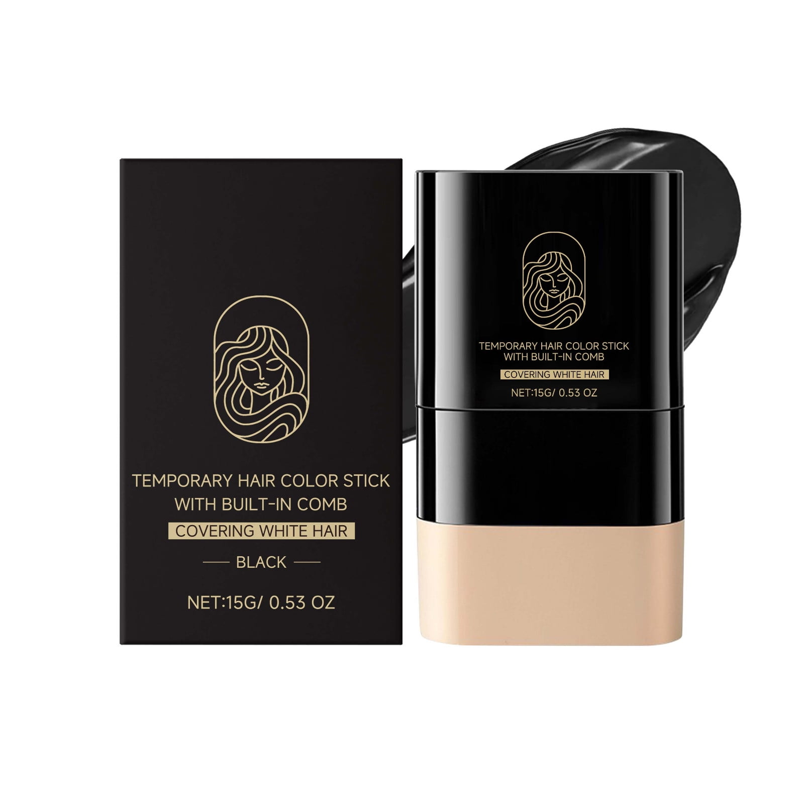 Instant Hair Color Stick, 15g Waterproof & Sweatproof Gray Hair Cover ...