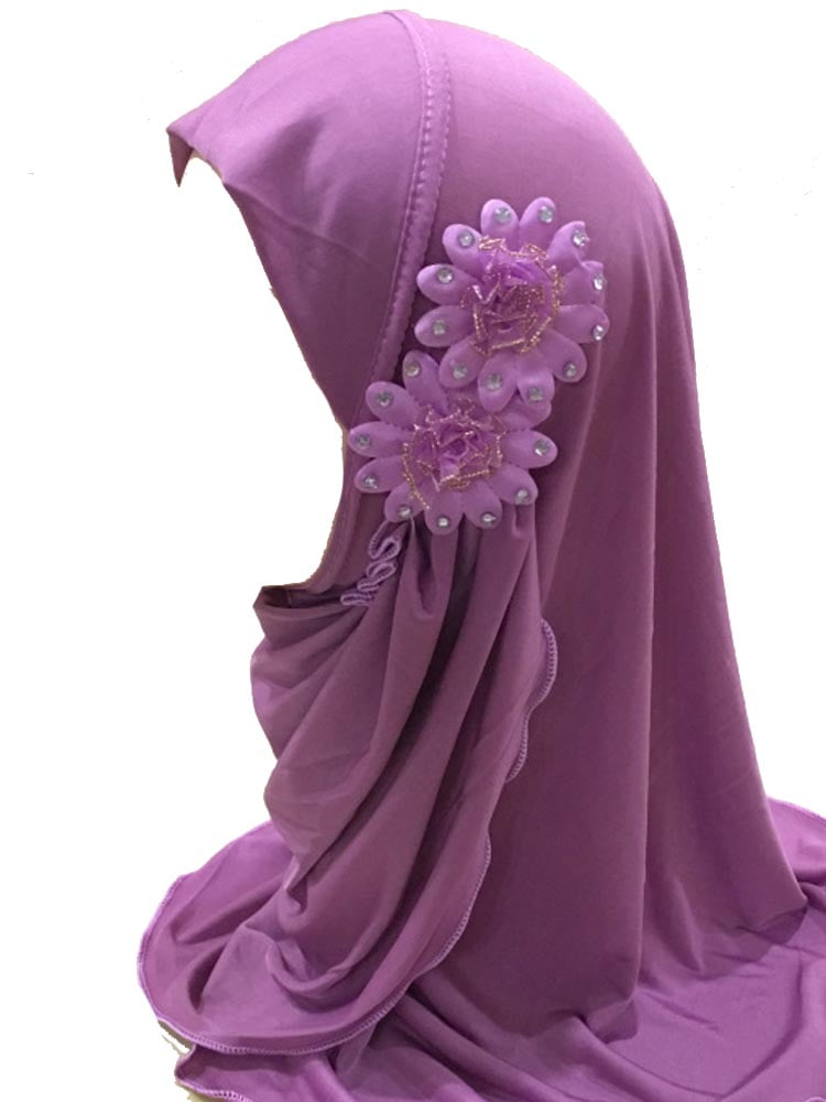 Instant Hijabs for Muslim Girl 2-7years Turbans Prayer Underscarf Kids ...