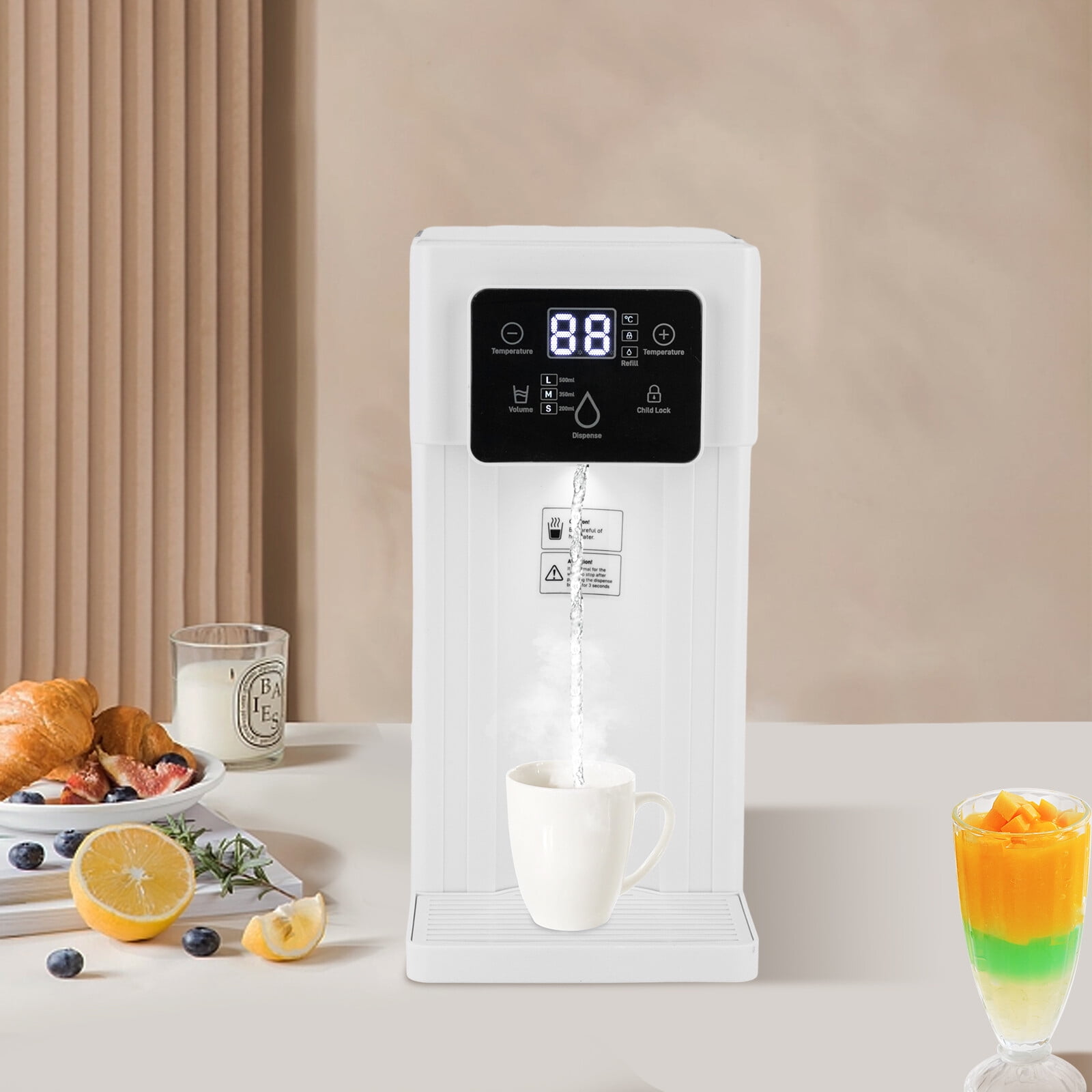 Instant Hot Water Dispenser, 1500W Fast Heating Countertop Water Boiler ...