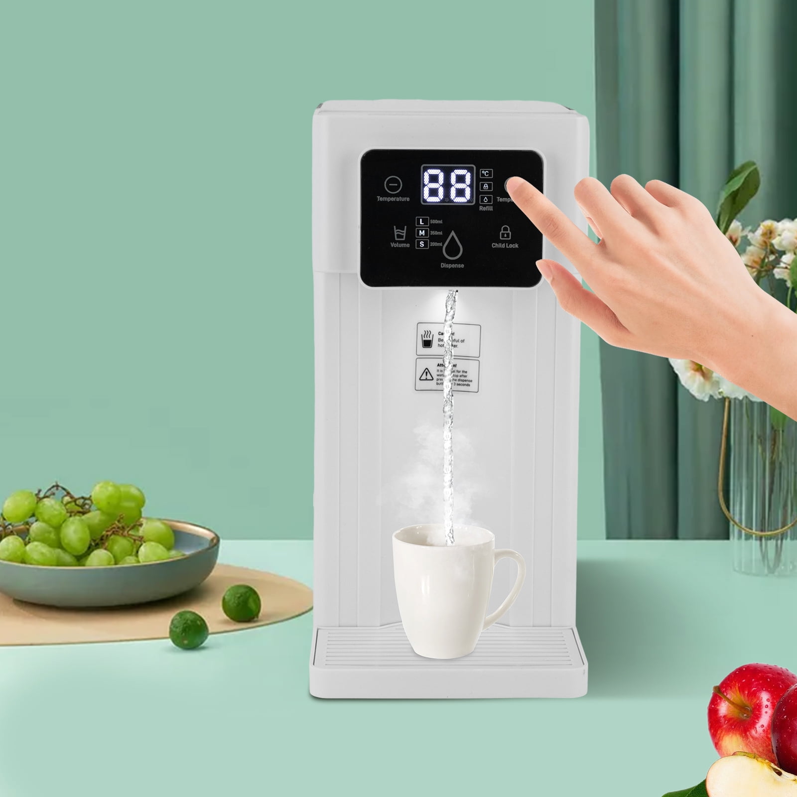 Instant Hot Water Dispenser, 1500W Rapid Heating, 0.79 Gallon Capacity ...