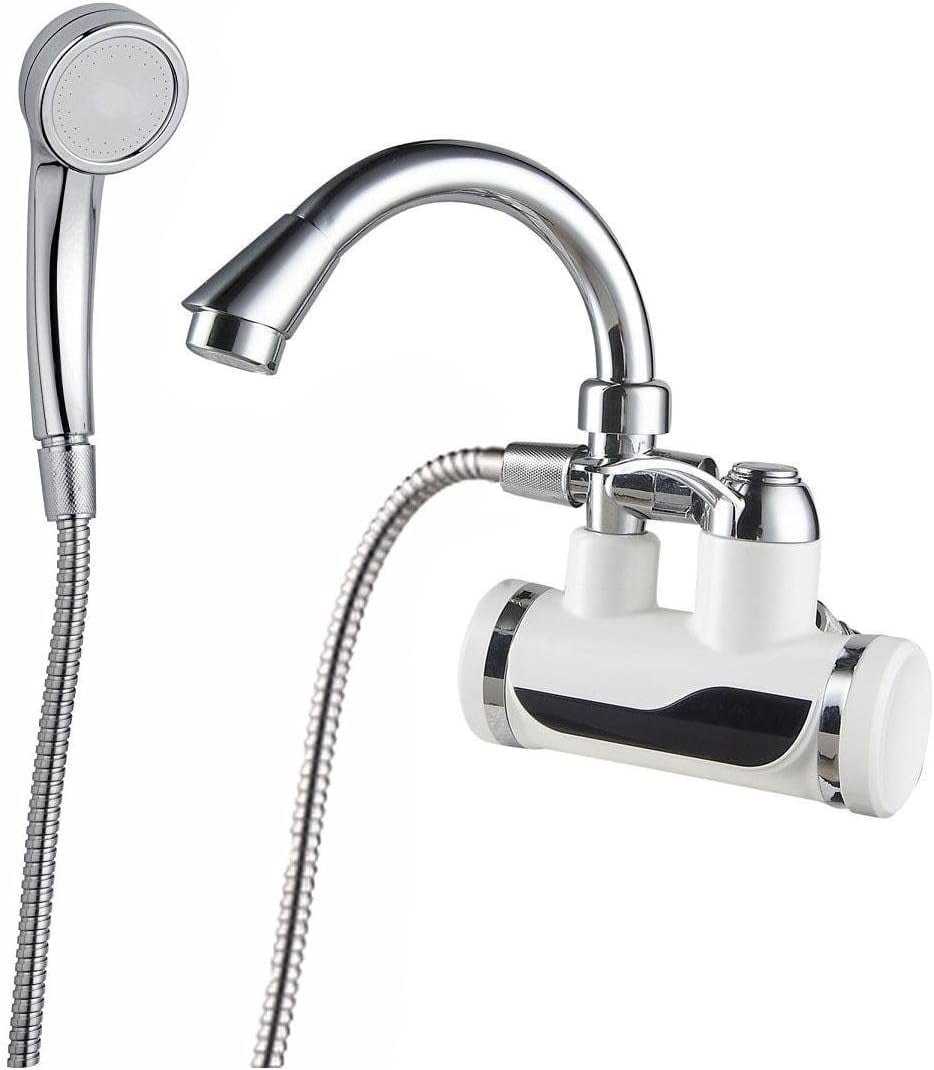 Instant Hot Water Tap Electric Kitchen Faucet heater Heating LED ...