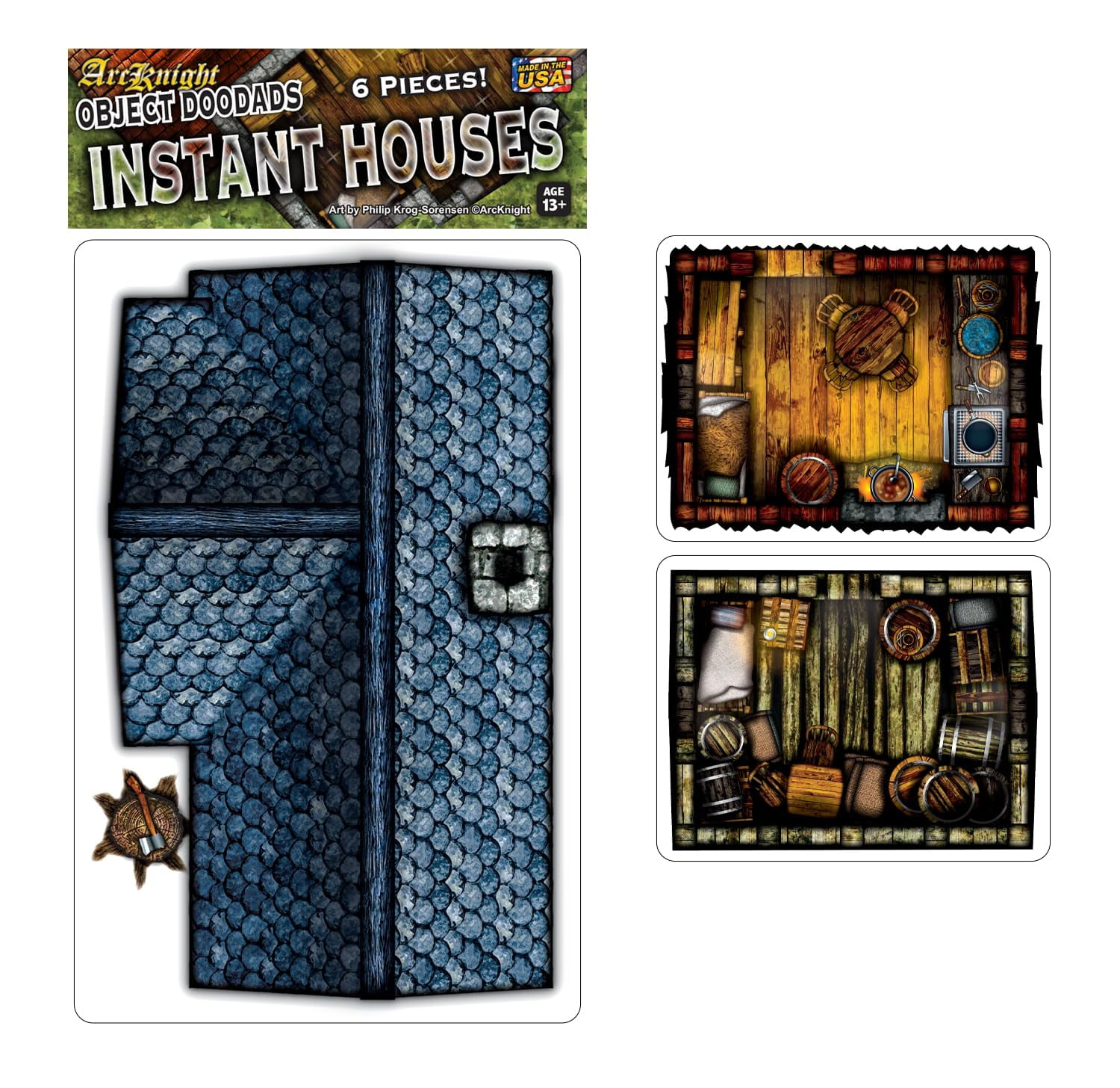 Instant House - 6pc Double-Sided Building & Terrain Pieces for Starters ...