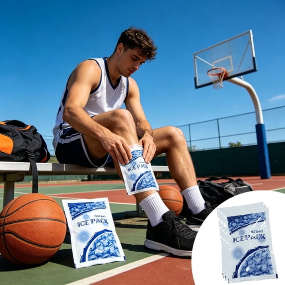 Instant Ice Cold Pack (11”x 6.7”) – 3 Packs Disposable Cold Ice Packs ...