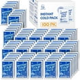 Instant Ice Cold Pack (6” x 4.5”) - 100 Packs Disposable Instant Ice ...