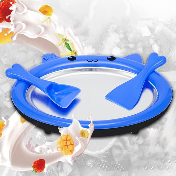 Instant Ice Cream Maker Kit Rolled Ice Cream Maker with 2 Scrapers Non ...