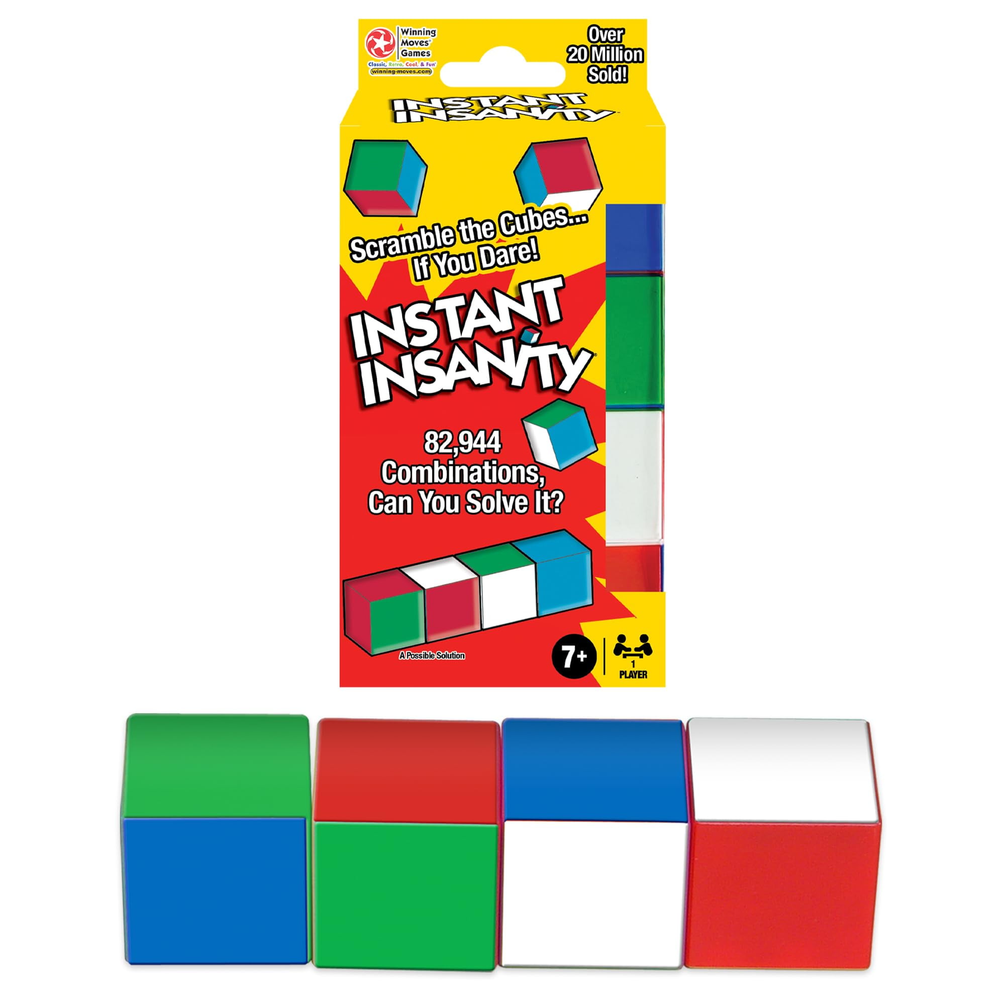 Instant Insanity by Winning TSF6 Moves Games USA, Classic Brain Teaser ...