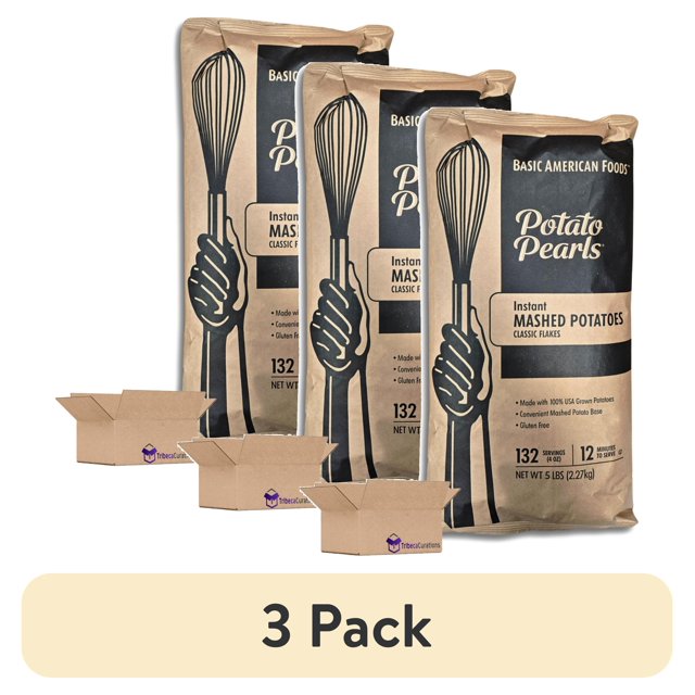 (3 pack) Instant Mashed Potatoes Classic Flakes Value Pack | 5 Pound ...