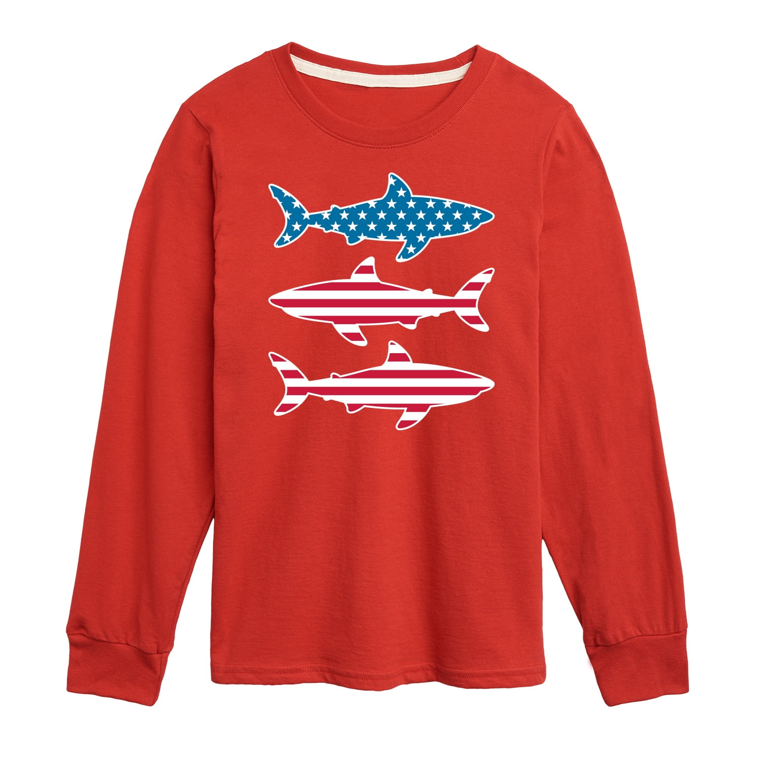 Instant Message - 4th of July - Shark American Flag - Toddler & Youth ...