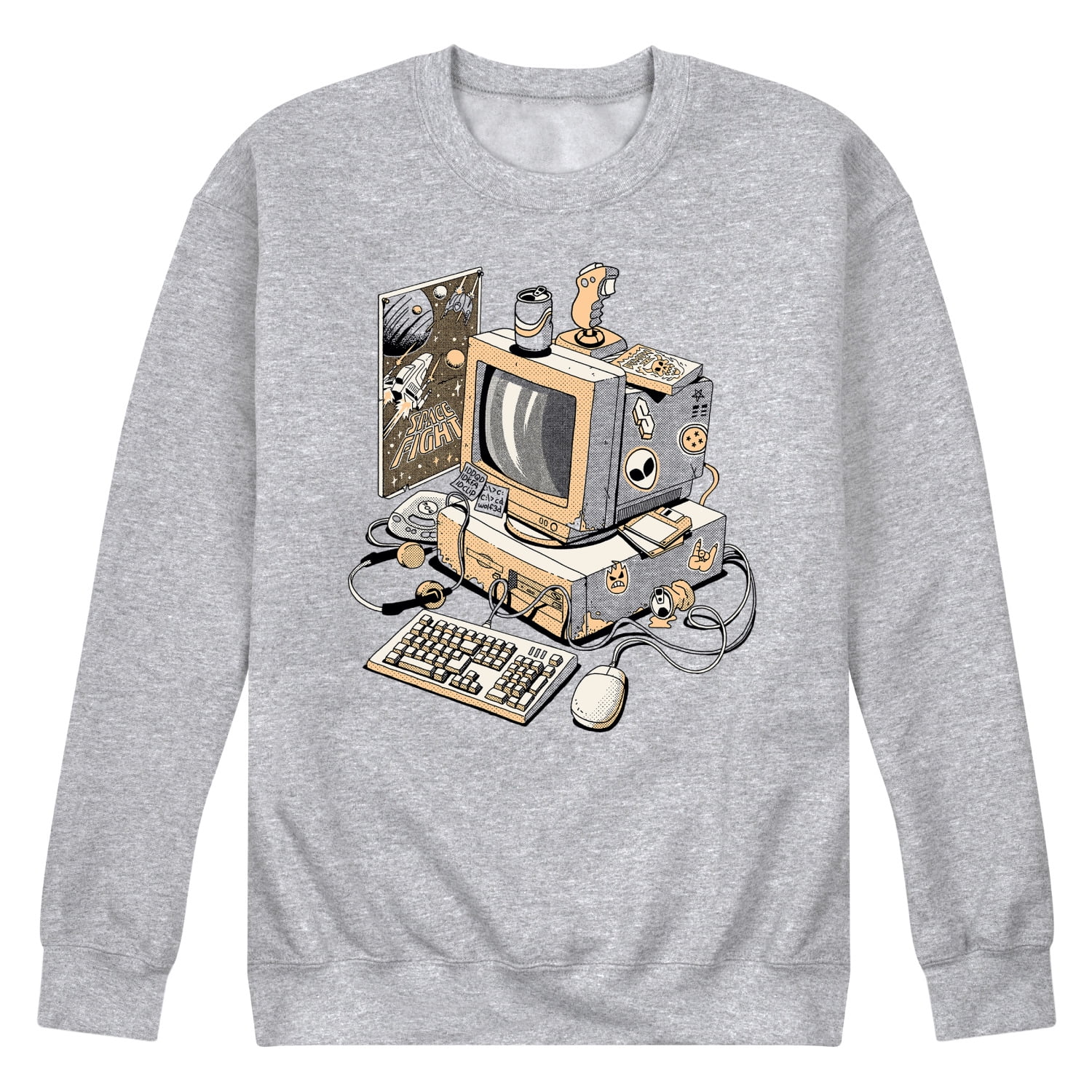 Instant Message - 90S Pc - Retro Gaming - Vintage -Mens - Crew Fleece ...