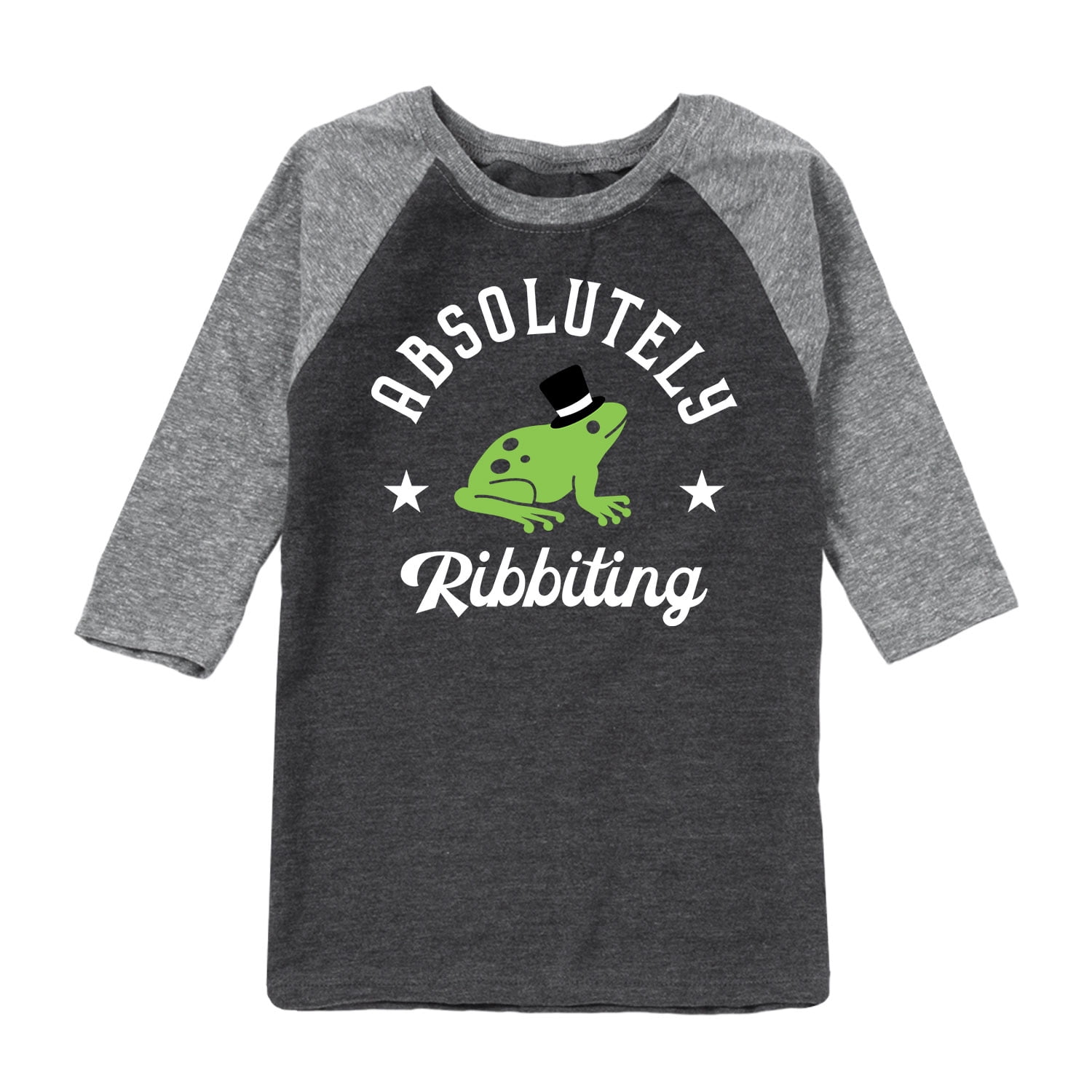 Instant Message - Absolutely Ribbiting - Kids Raglan - Walmart.com