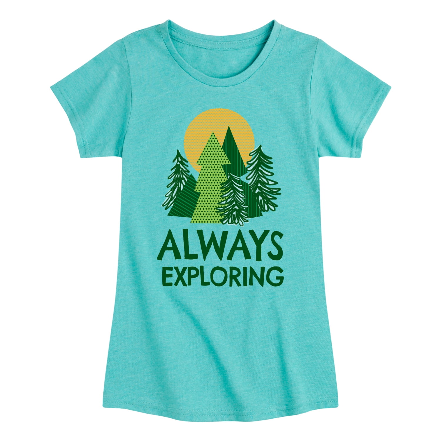 Instant Message - Always Exploring - Toddler And Youth Girls Short Sleeve Graphic T-Shirt ...