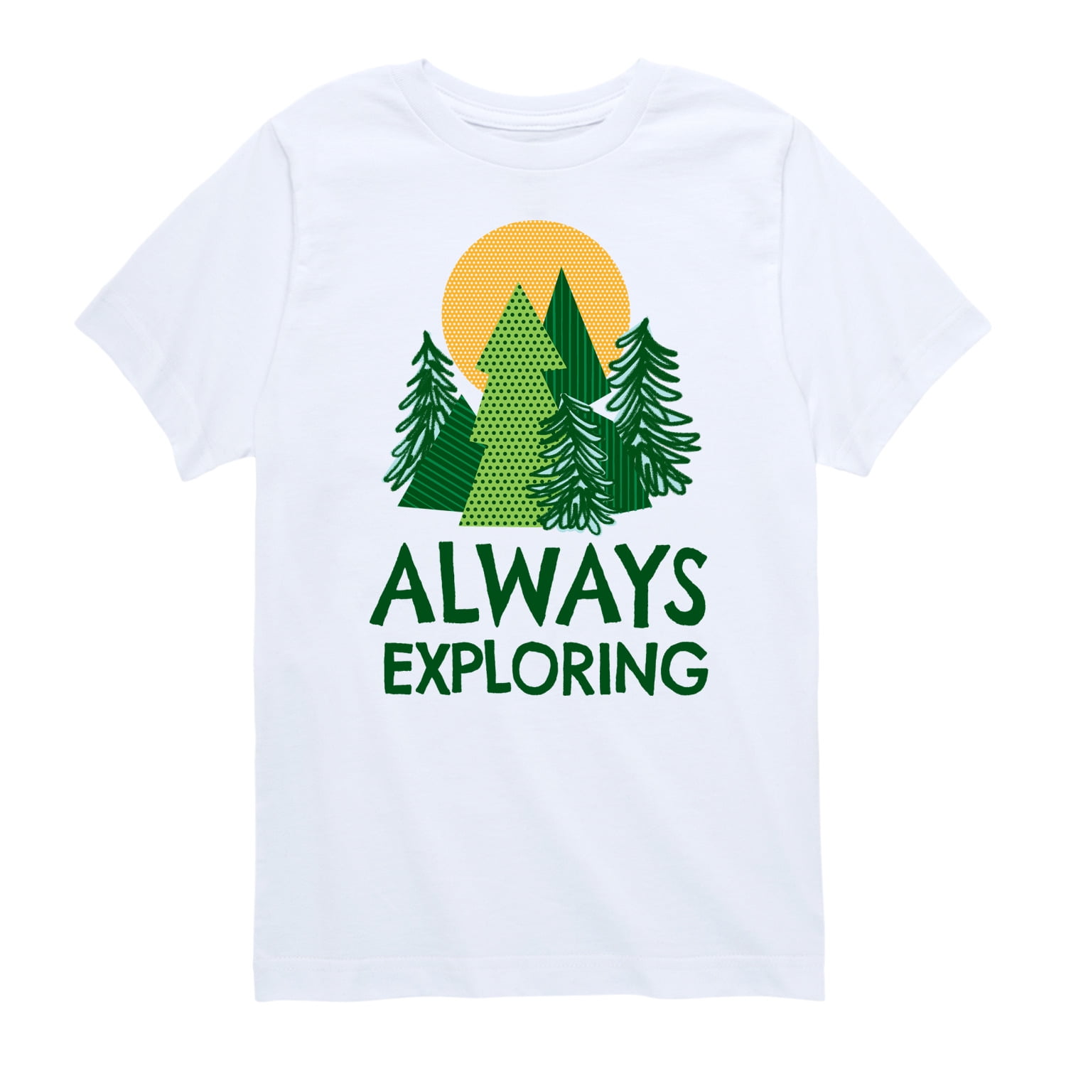 Instant Message - Always Exploring - Toddler And Youth Short Sleeve Graphic T-Shirt - Walmart.com
