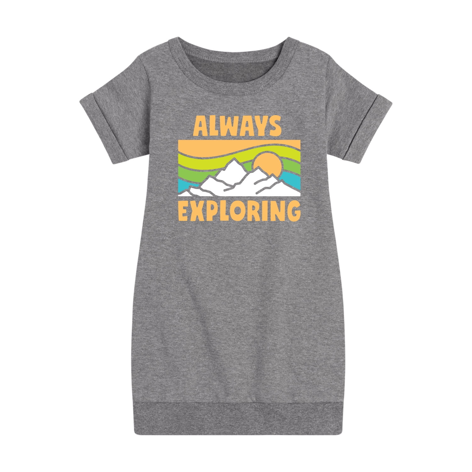Instant Message - Always Exploring - Toddler & Youth Girls Fleece Dress - Walmart.com