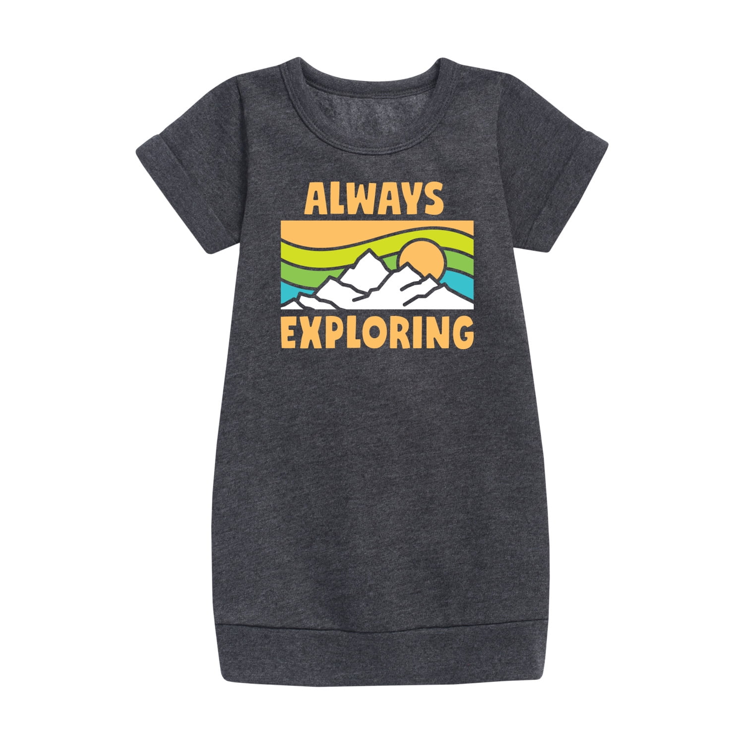Instant Message - Always Exploring - Toddler & Youth Girls Fleece Dress - Walmart.com