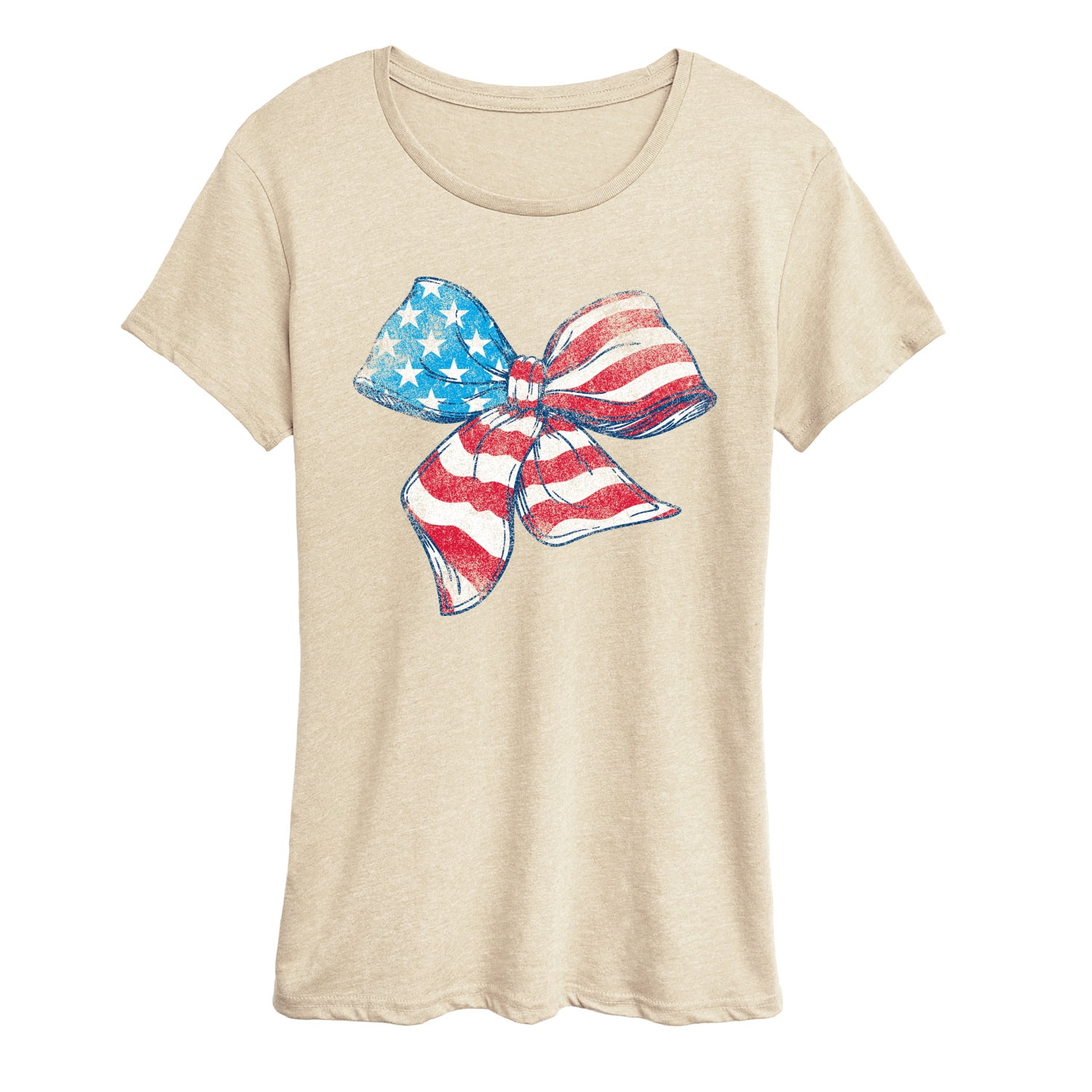 Instant Message - American Flag Bow - Women's Short Sleeve Graphic T ...