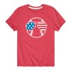 Instant Message - Baseball Player American Flag - Toddler & Youth Short ...
