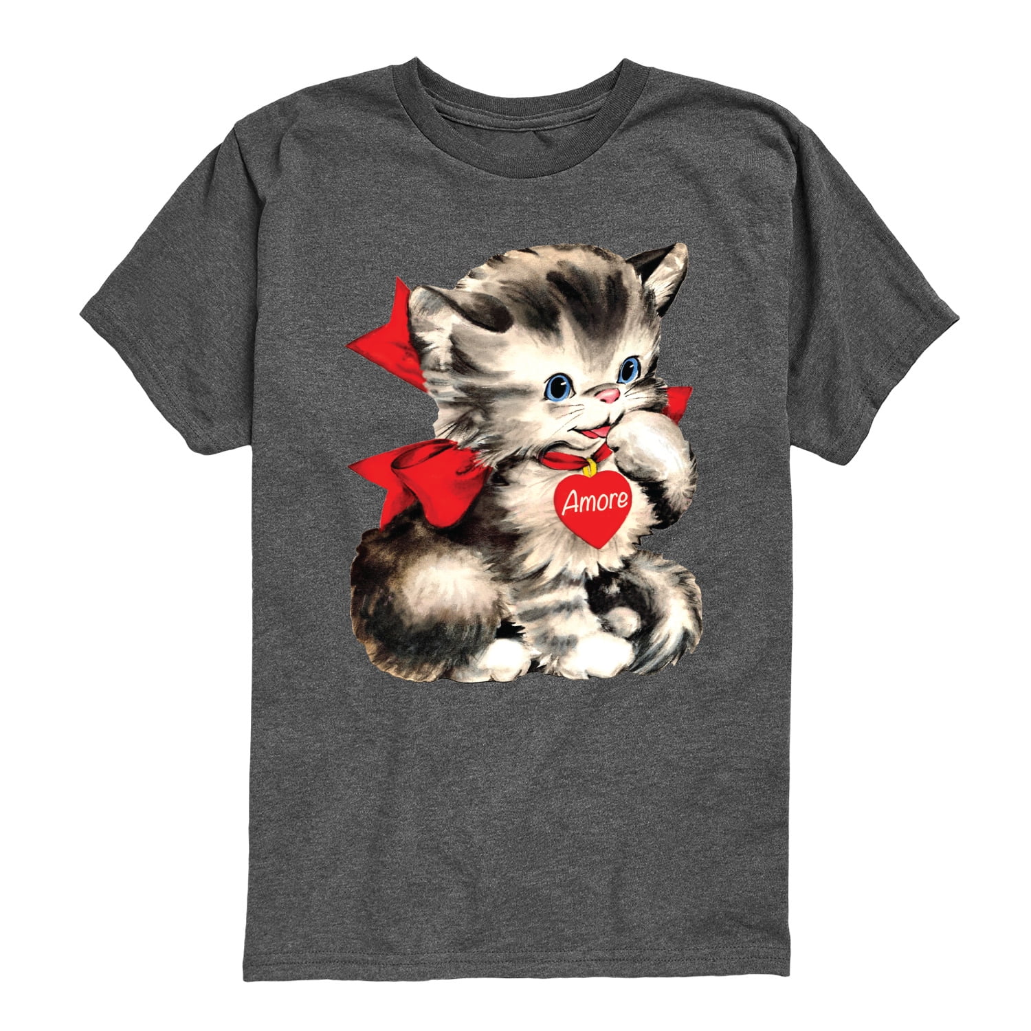 Instant Message - Amore Valentines Kitten - Youth Boys Short Sleeve ...