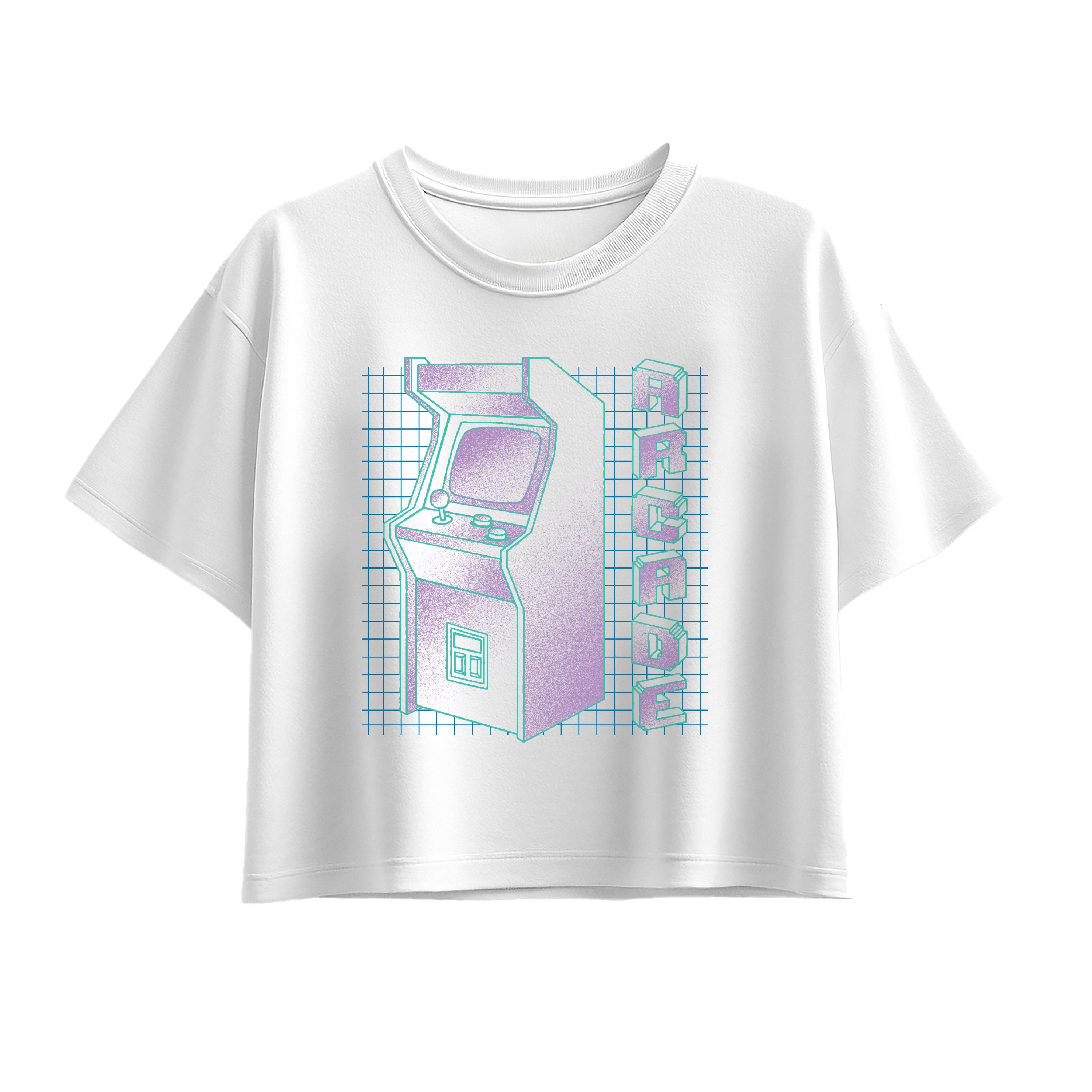 Instant Message - Arcade Gradient - Youth Girl Short Sleeve Boxy Tee ...