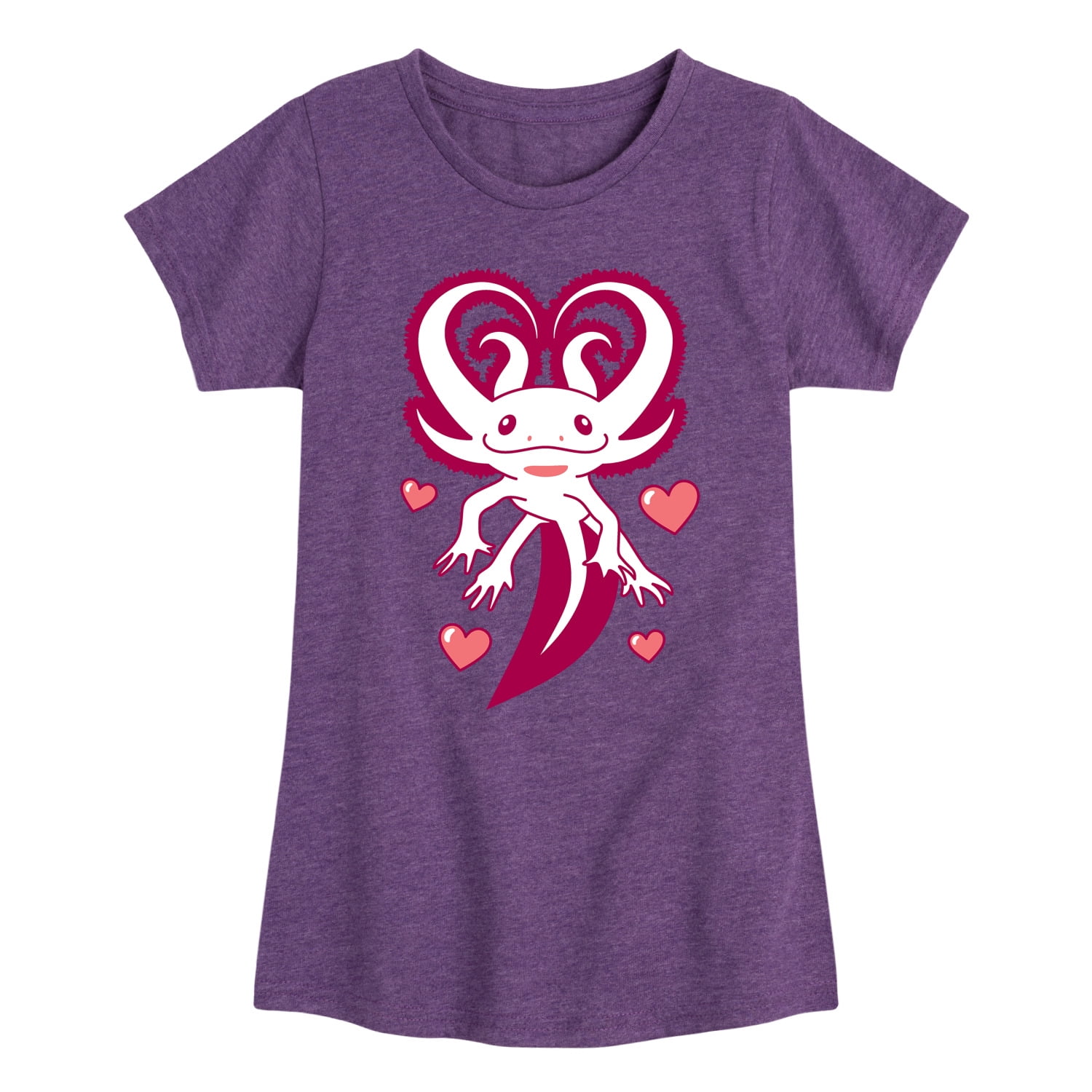 Instant Message - Axolotl Heart Fins - Toddler And Youth Girls Short ...