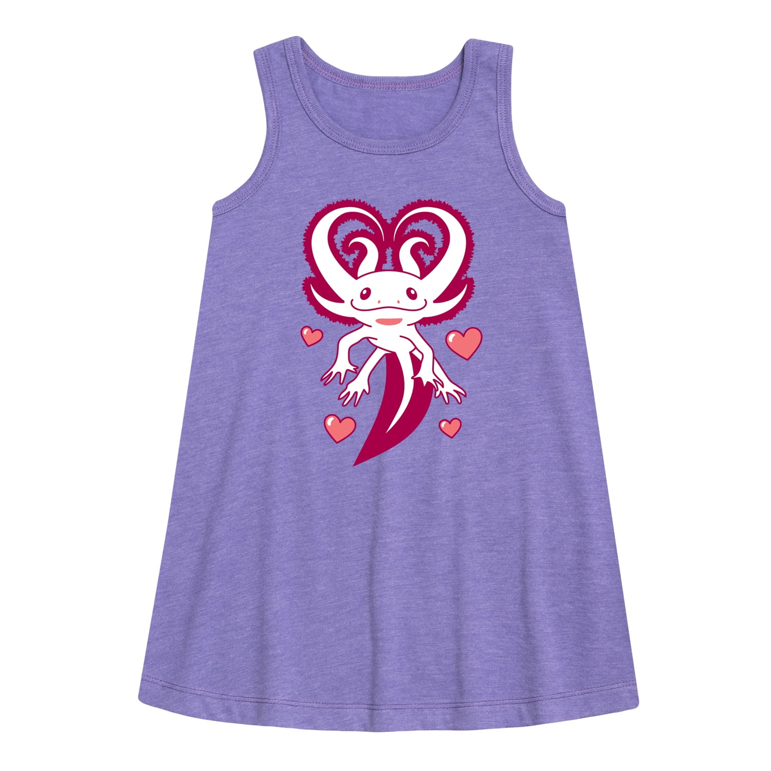 Instant Message - Axolotl Heart Fins - Toddler and Youth Girls A-line ...