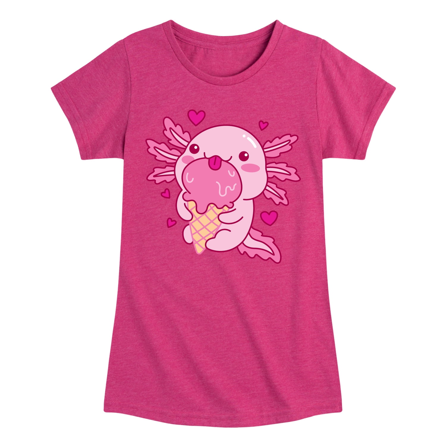 Instant Message - Axolotl Loves Ice Cream - Toddler & Youth Girls Short ...