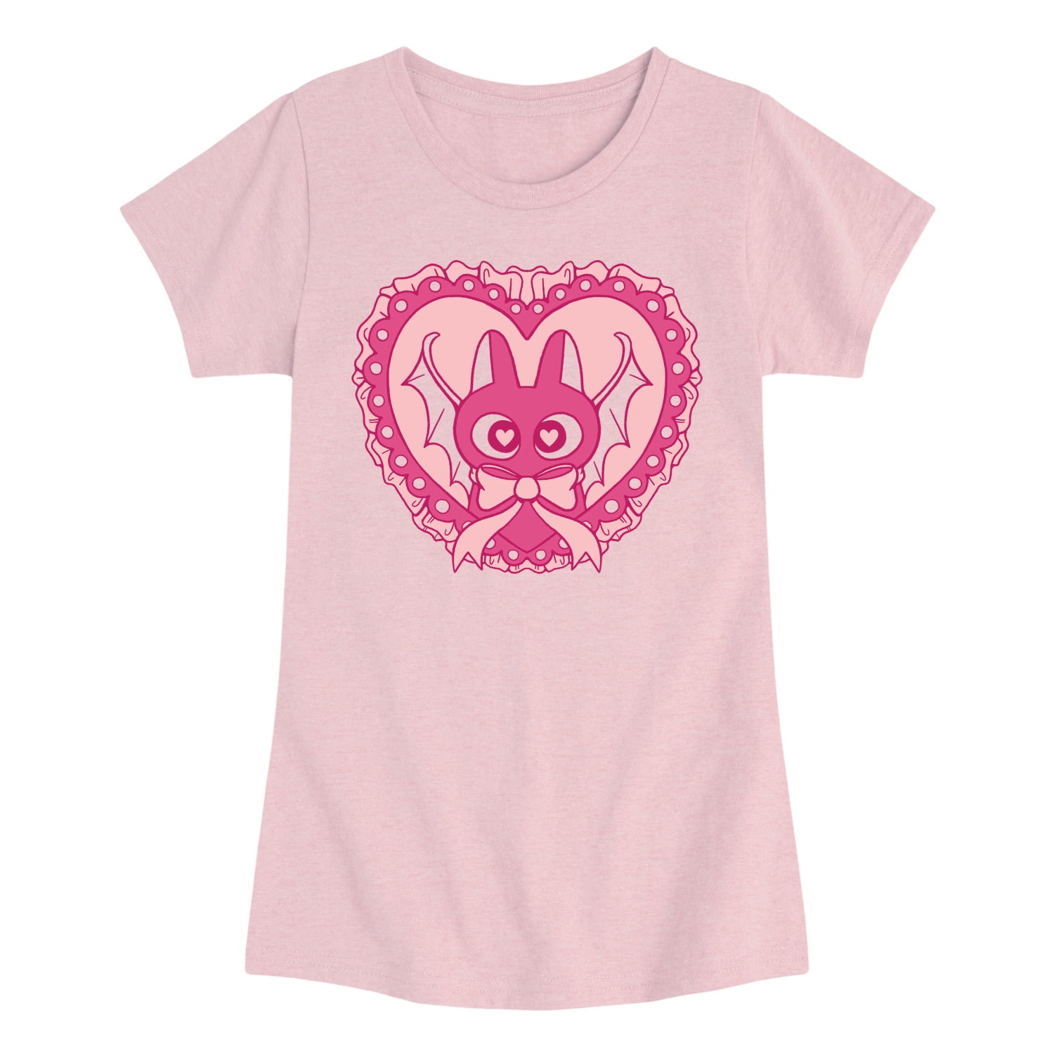 Instant Message - Bat Cat Coquette - Youth Girls Fitted Short Sleeve T ...