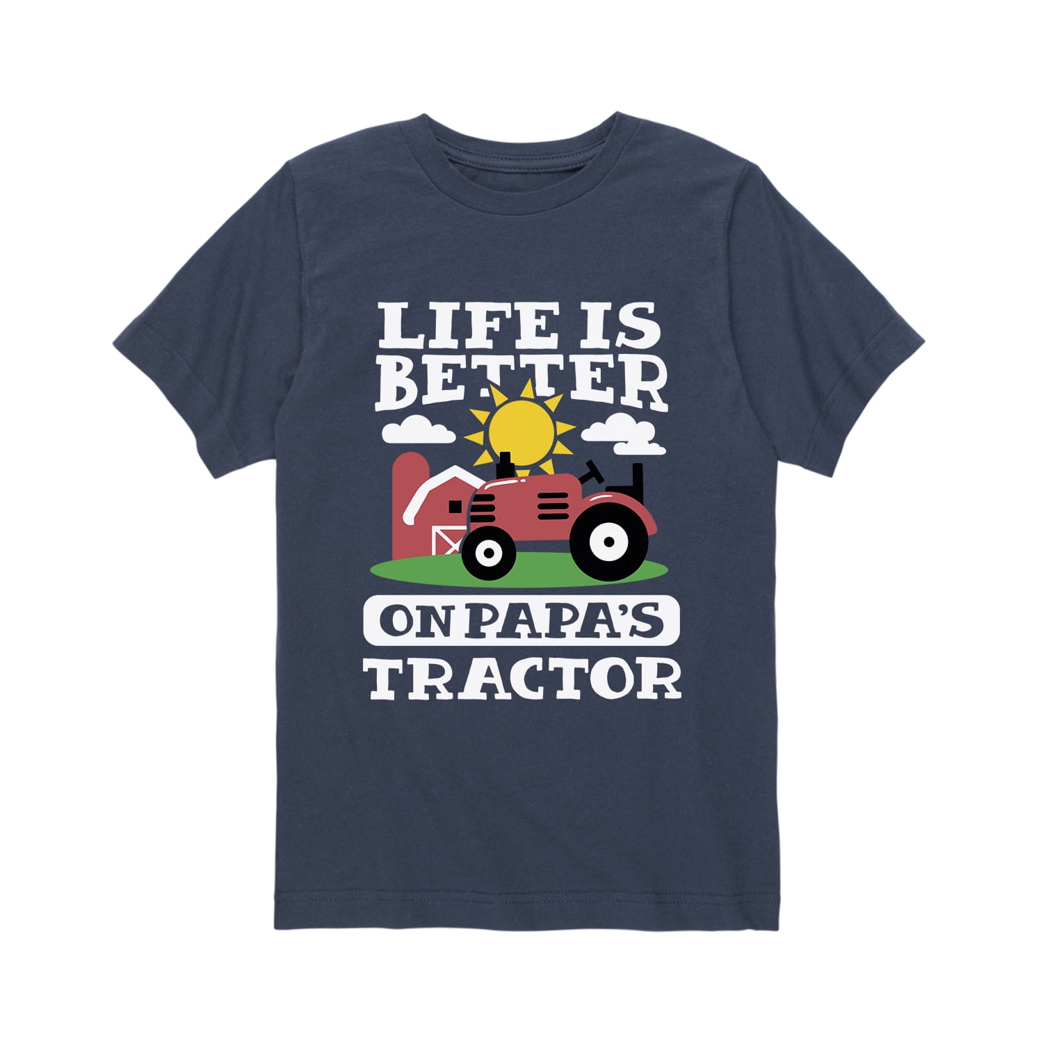 Instant Message - Better On Papas Tractor - Youth Short Sleeve Tee ...