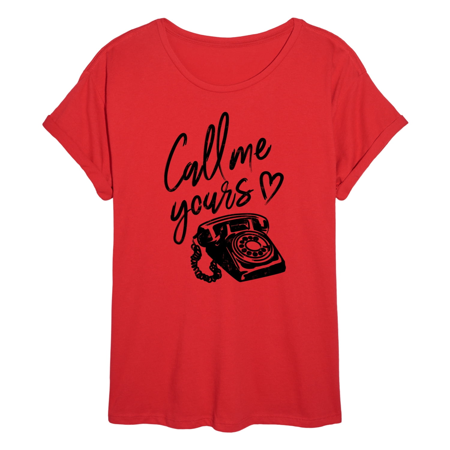 Instant Message - Call Me Yours - Juniors Oversized Graphic T-Shirt ...