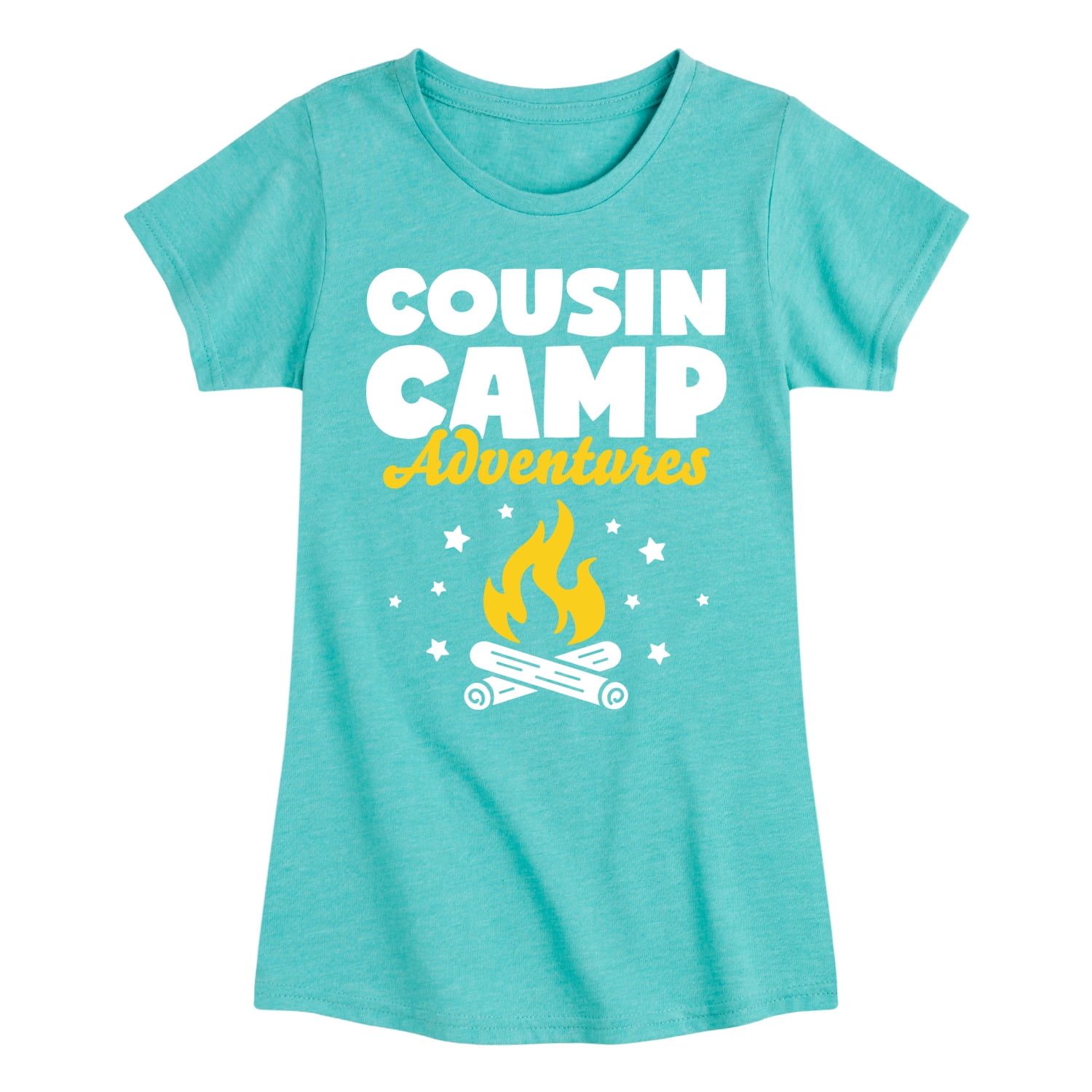 Instant Message - Camping - Cousin Camp Adventures - Toddler & Youth Girls Short Sleeve Graphic ...