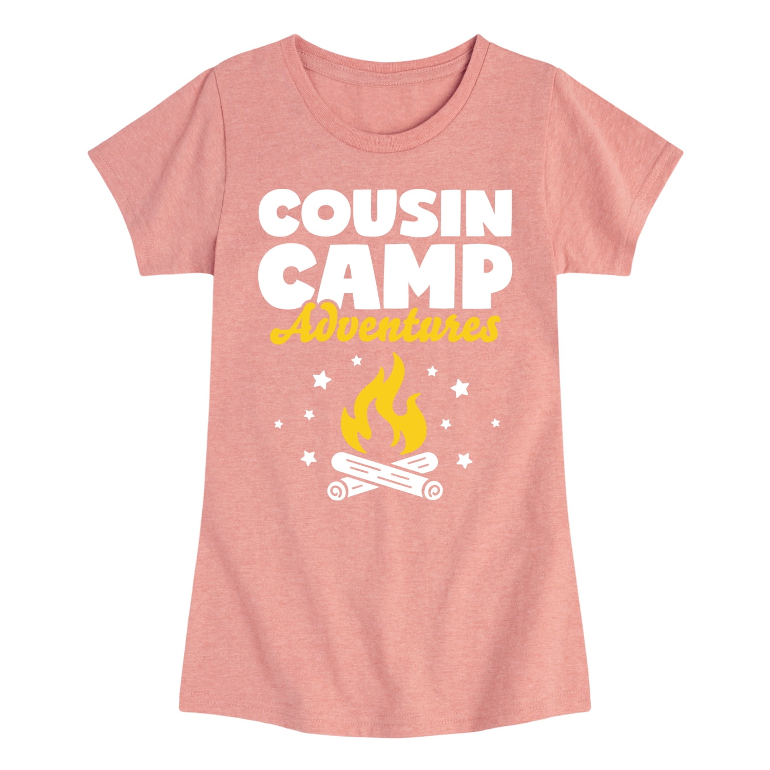 Instant Message - Camping - Cousin Camp Adventures - Toddler & Youth Girls Short Sleeve Graphic ...