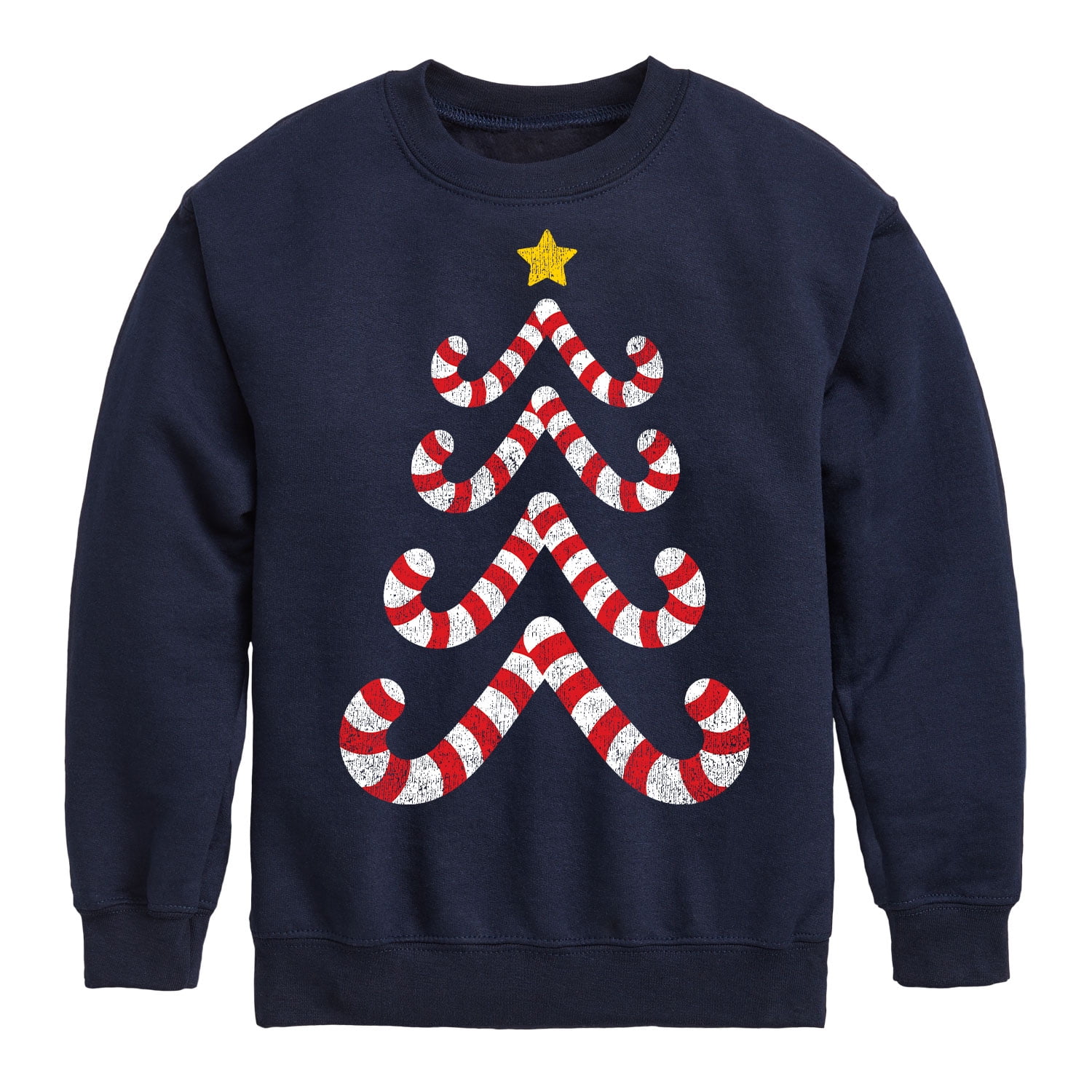 Instant Message - Candy Cane Tree - Kids Crew Fleece - Walmart.com