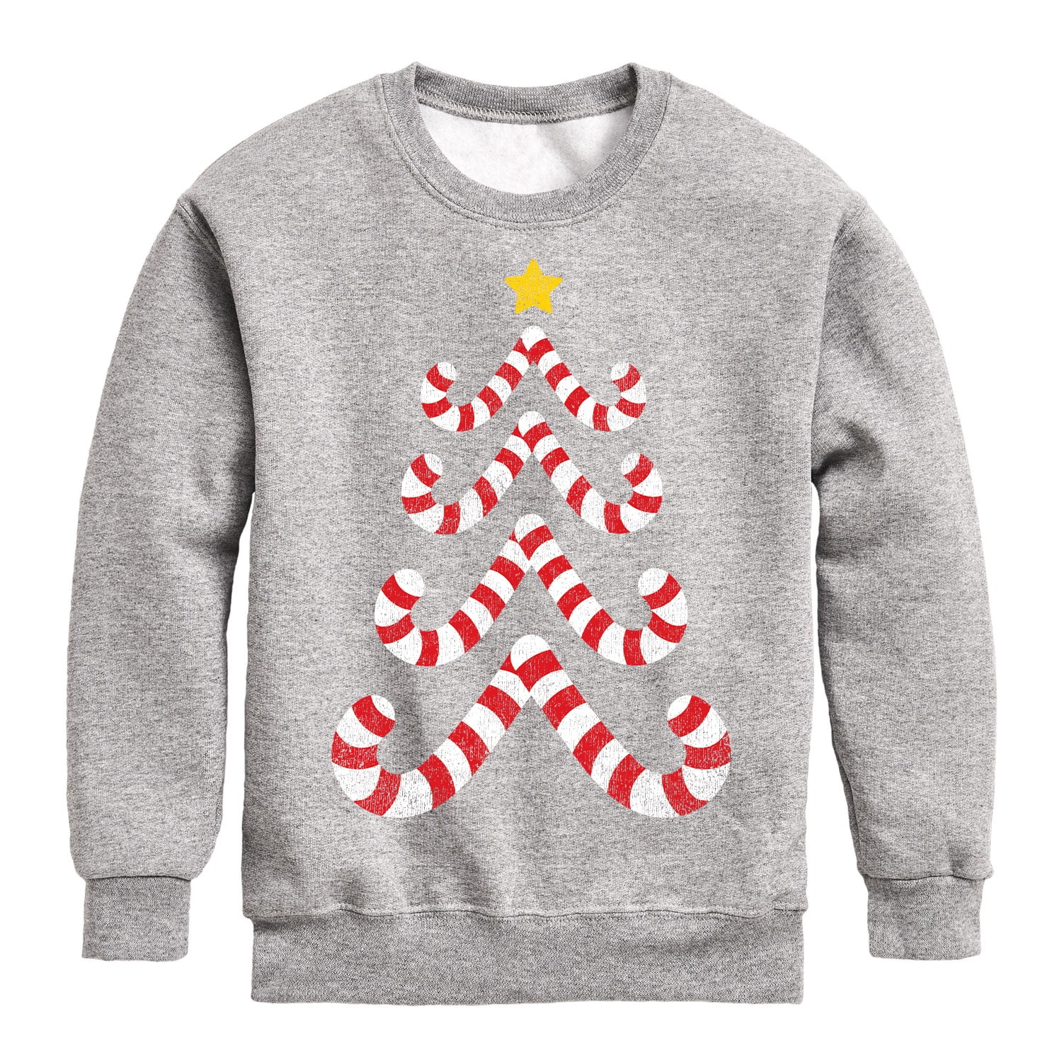 Instant Message - Candy Cane Tree - Kids Crew Fleece - Walmart.com