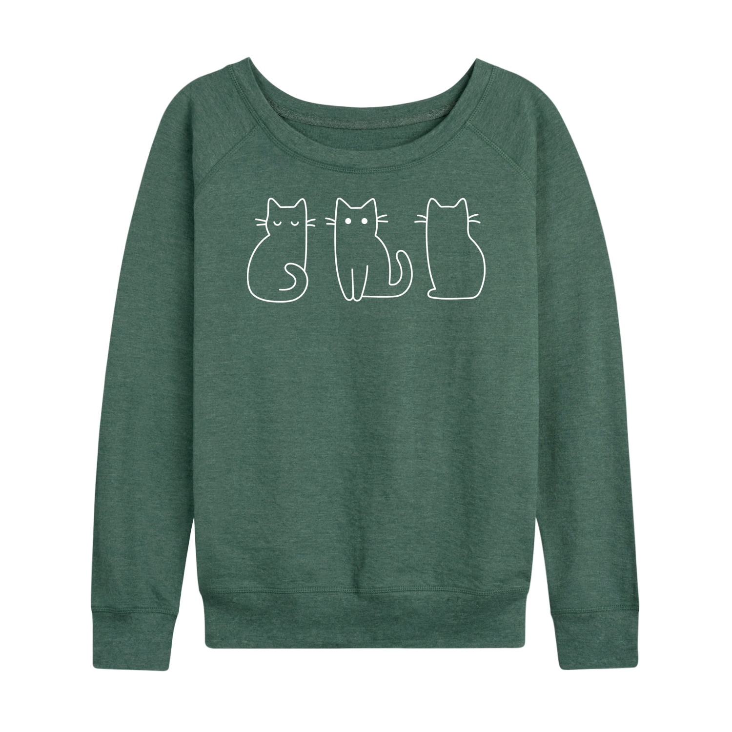 Instant Message - Cat Outlines - Women's French Terry Long Sleeve ...