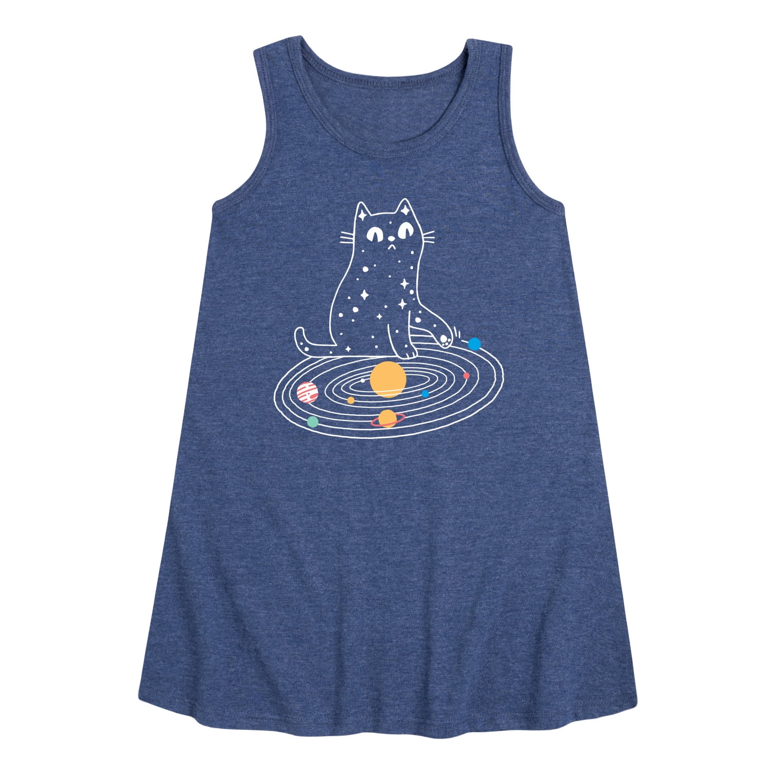 Instant Message - Cat Solar System - Toddler & Youth Girls A-line Dress ...