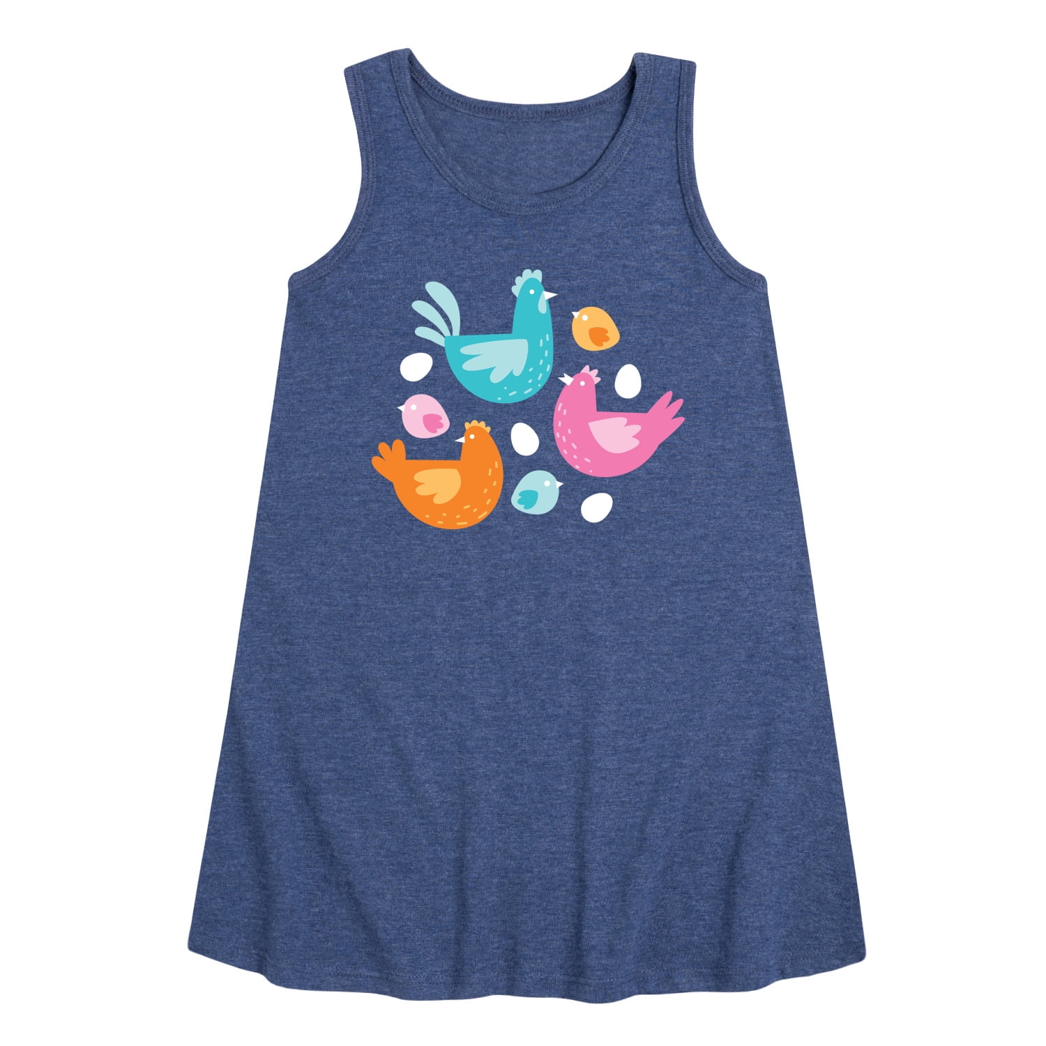 Instant Message - Colorful Chickens - Toddler & Youth Girls A-line ...