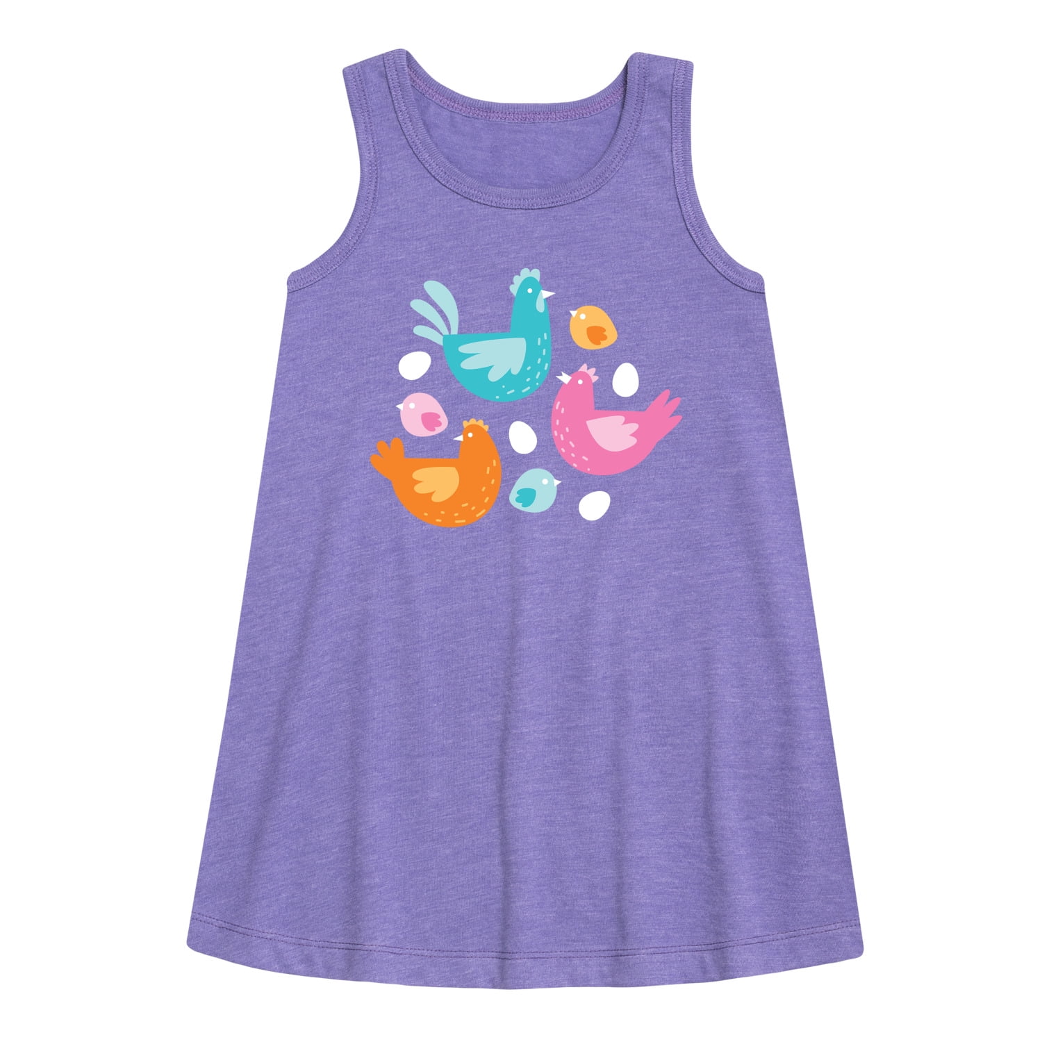 Instant Message - Colorful Chickens - Toddler & Youth Girls A-line ...