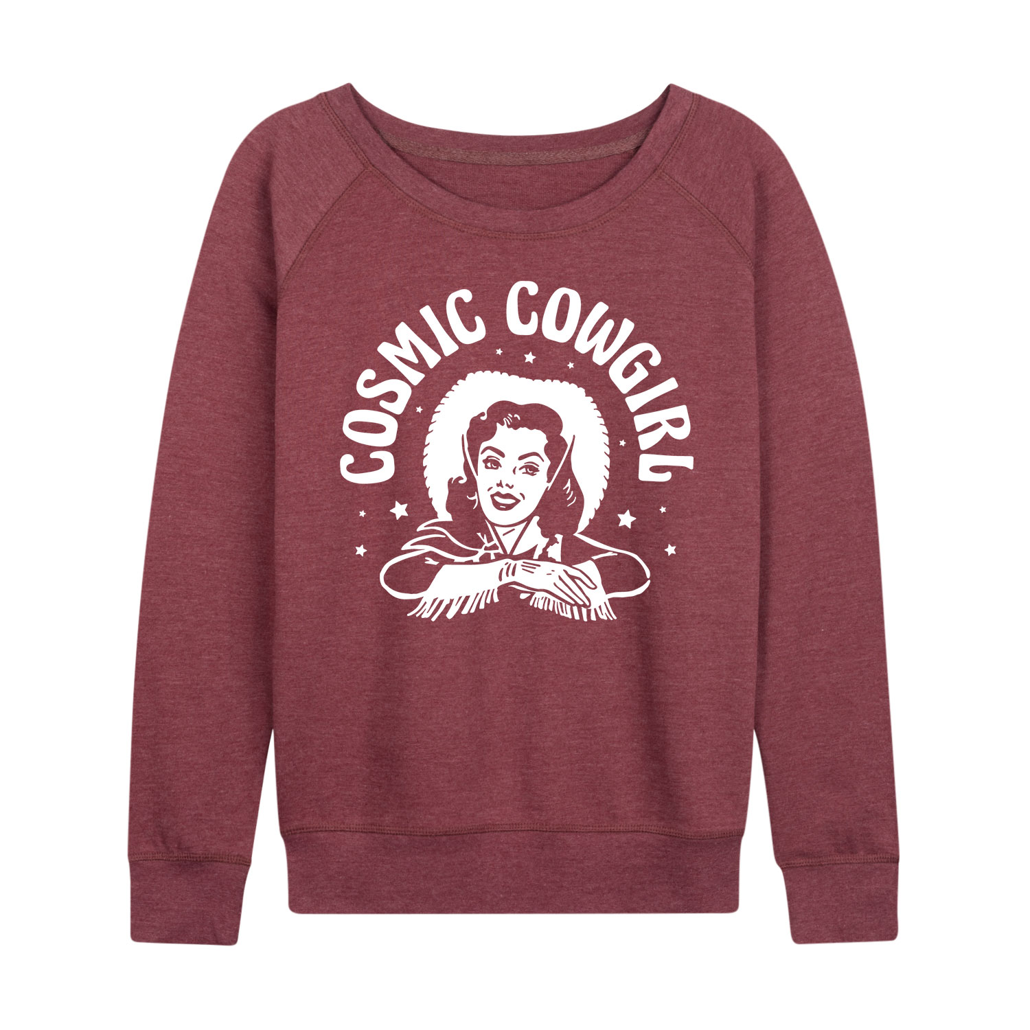 Instant Message - Comic Cowgirl - Ladies French Terry Pullover ...