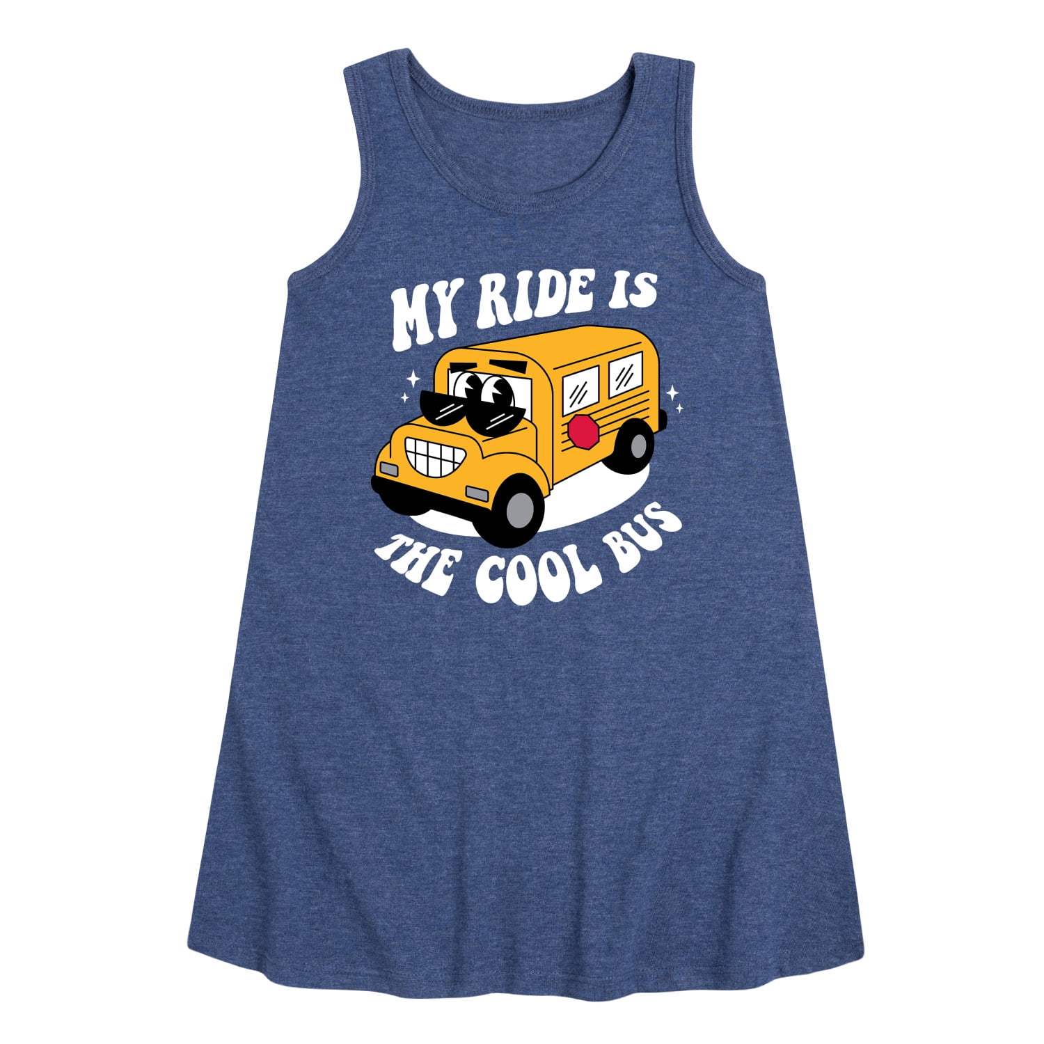 Instant Message - Cool School Bus - Toddler & Youth Girls A-line Dress ...