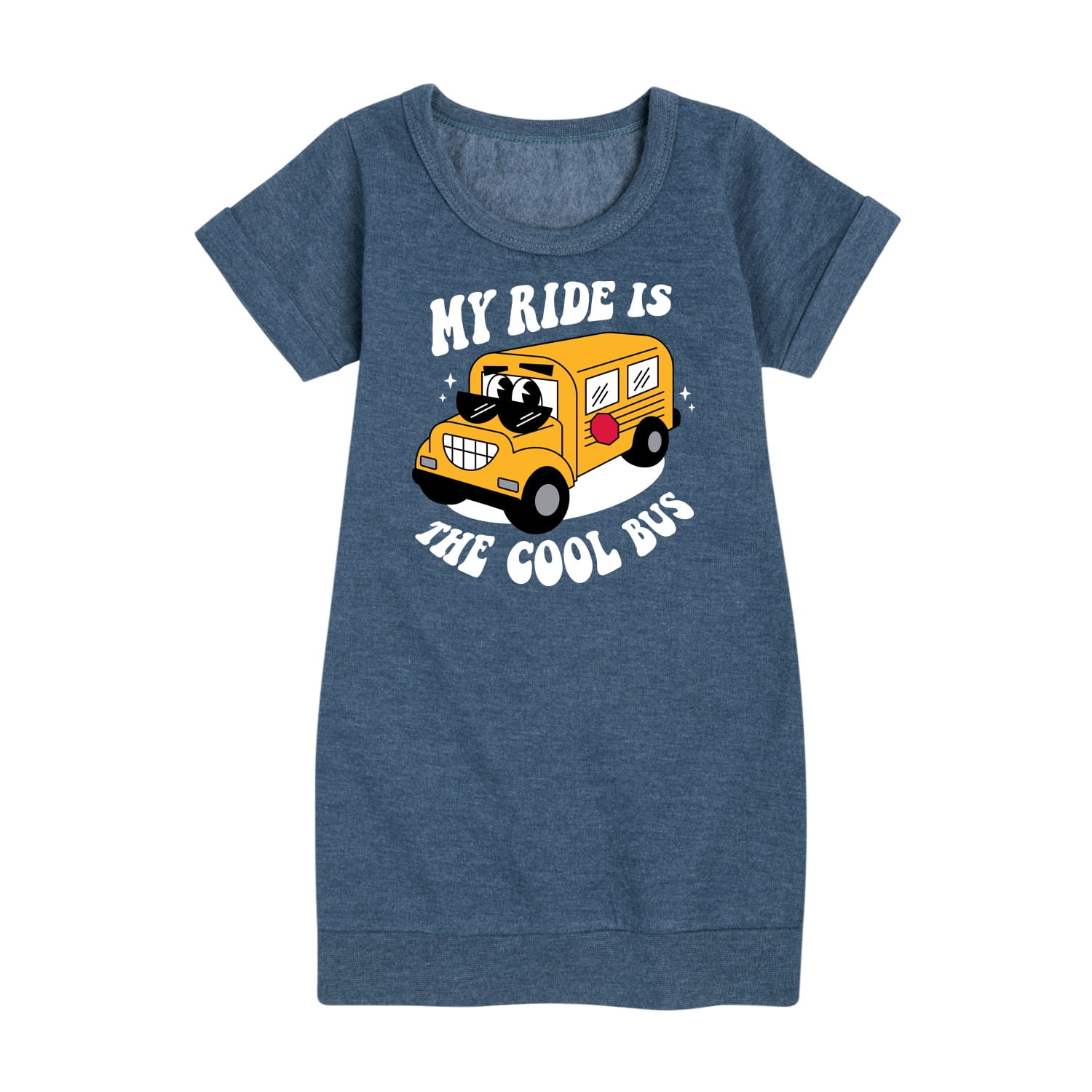 Instant Message - Cool School Bus - Toddler & Youth Girls Fleece Dress ...