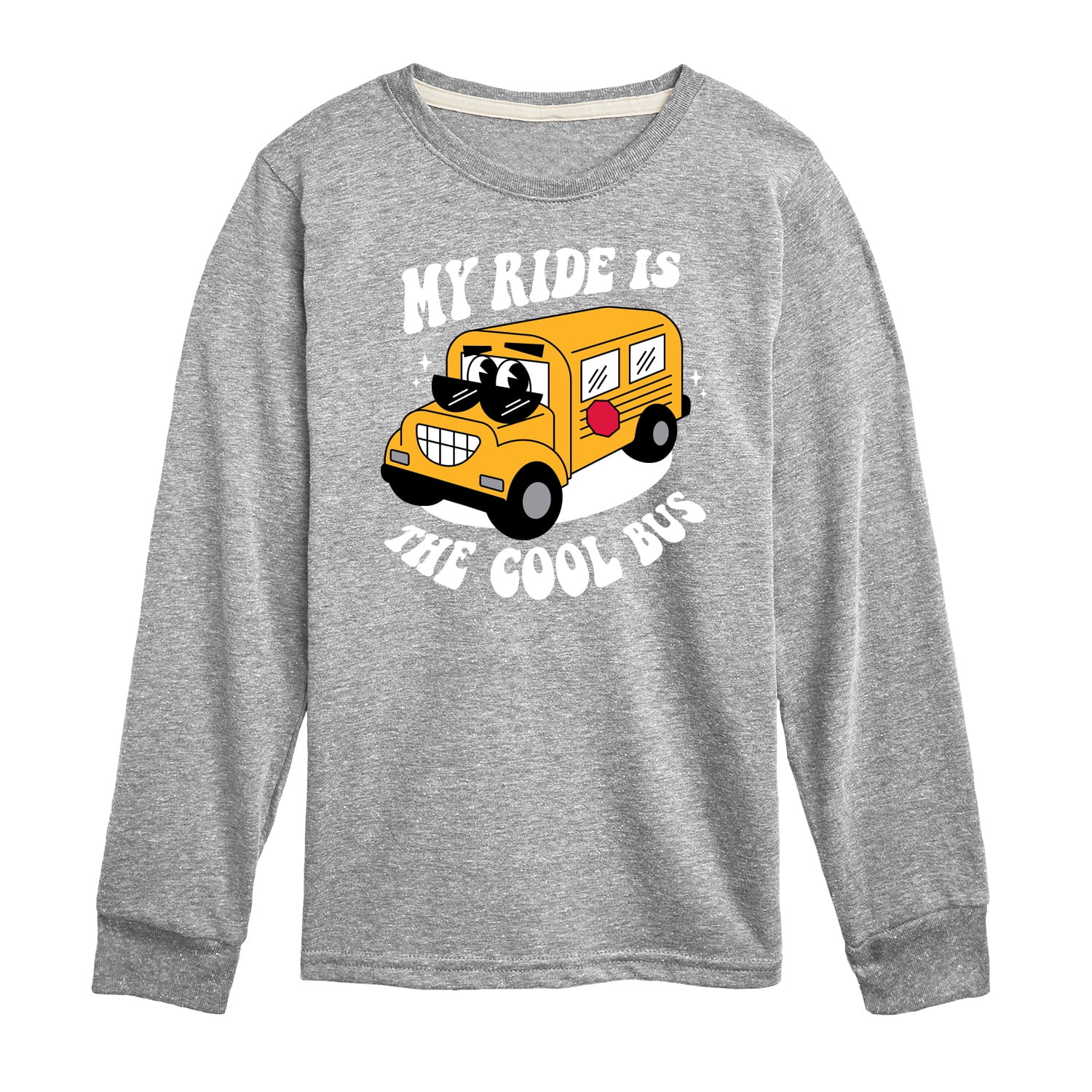 Instant Message - Cool School Bus - Toddler & Youth Long Sleeve Graphic ...