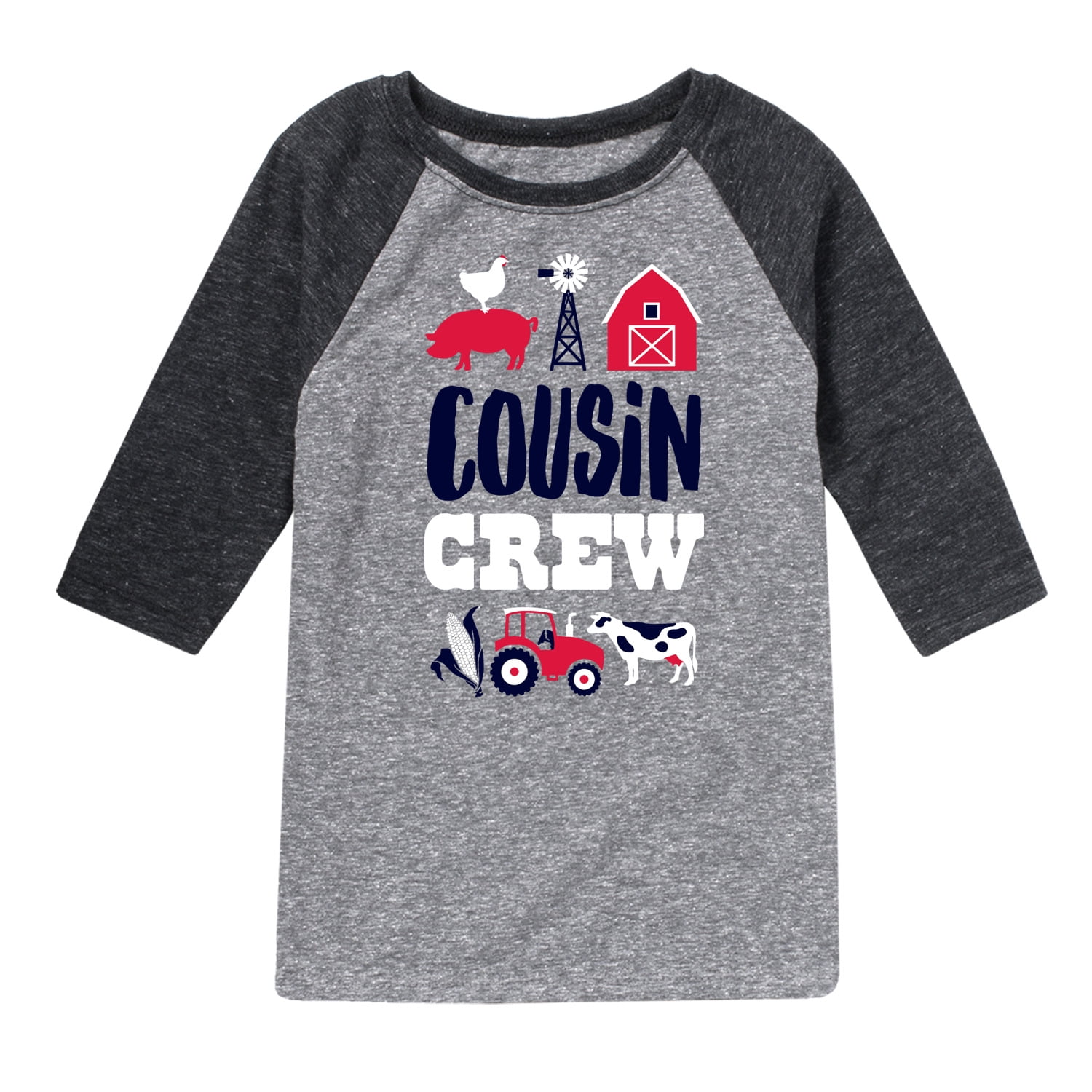Instant Message - Cousin Crew Farm - Toddler & Youth Raglan Graphic T ...