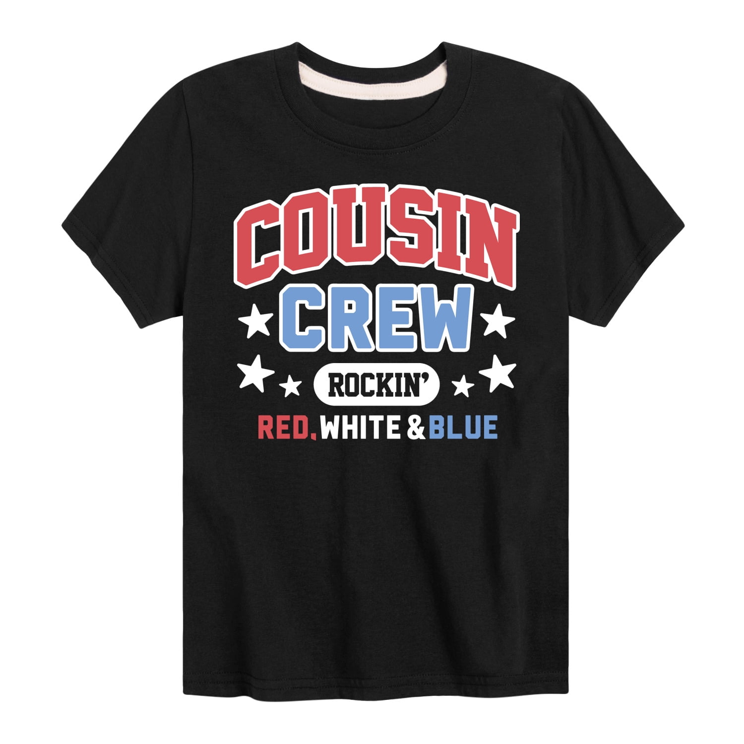 Instant Message - Cousin Crew Red White Blue - Toddler & Youth Short Sleeve Graphic T-Shirt ...