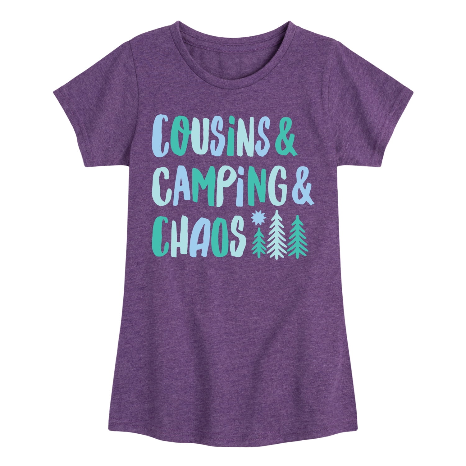 Instant Message - Cousins & Camping & Chaos - Toddler & Youth Girls Short Sleeve Graphic T-Shirt ...