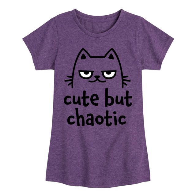 Instant Message - Cute But Chaotic - Toddler And Youth Girls Short Sleeve Graphic T-Shirt ...
