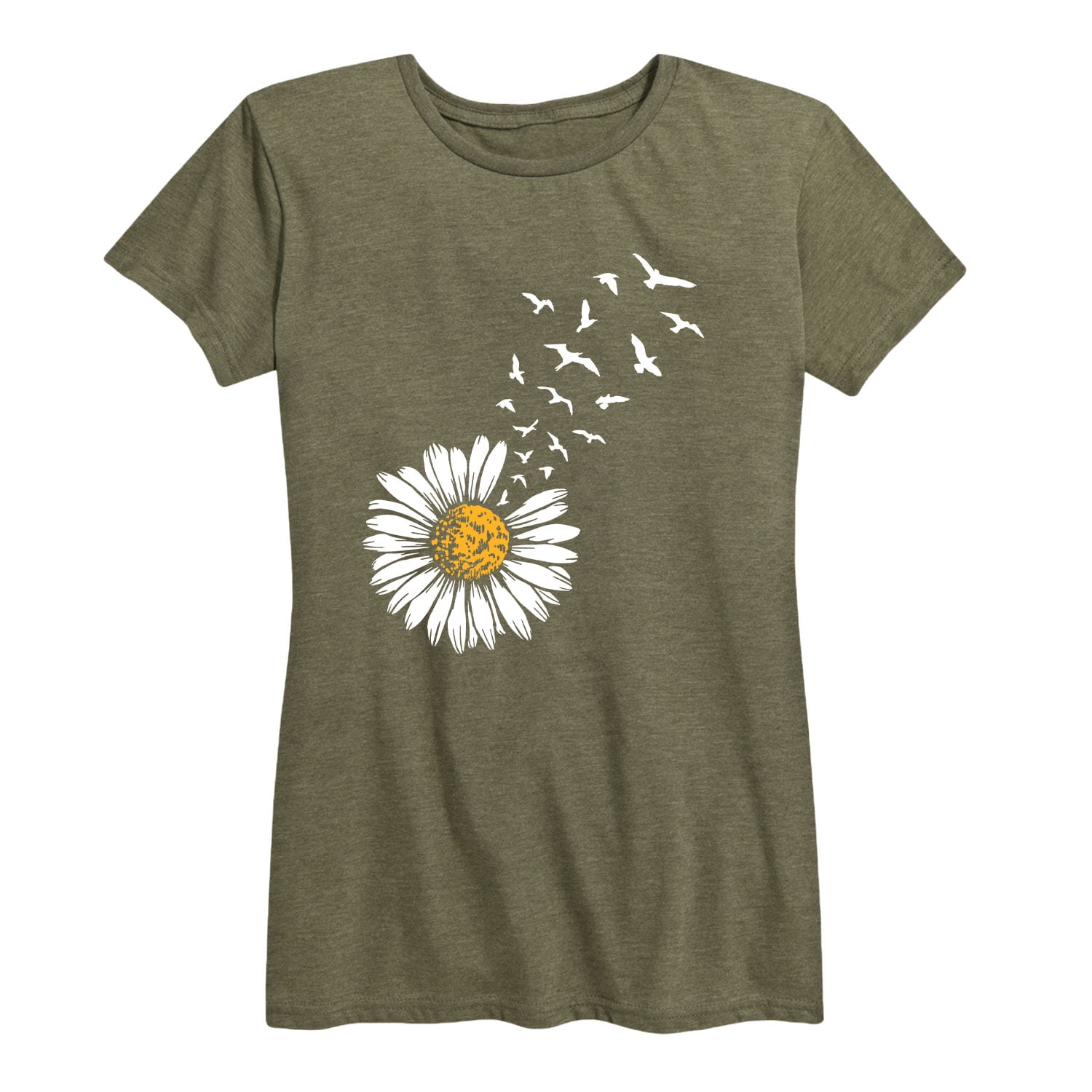 Instant Message - Daisy Turning to Birds - Women's Short Sleeve Graphic ...