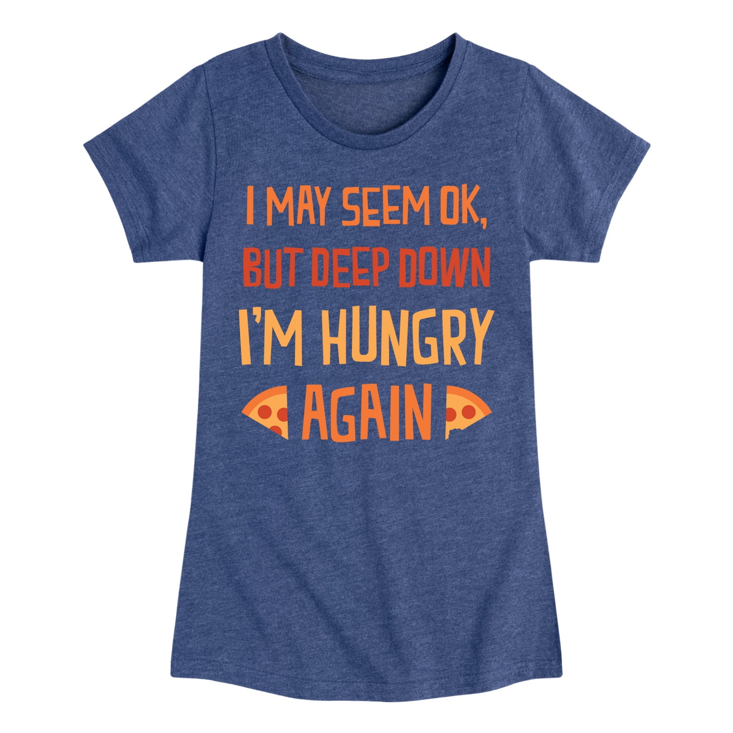 Instant Message - Deep Down Im Hungry - Toddler And Youth Girls Short Sleeve Graphic T-Shirt ...